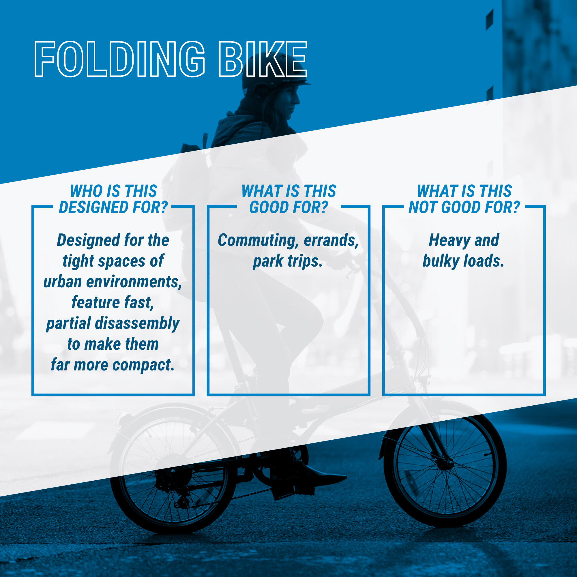 Folding Bike Tilt 120 (20") Red - Btwin