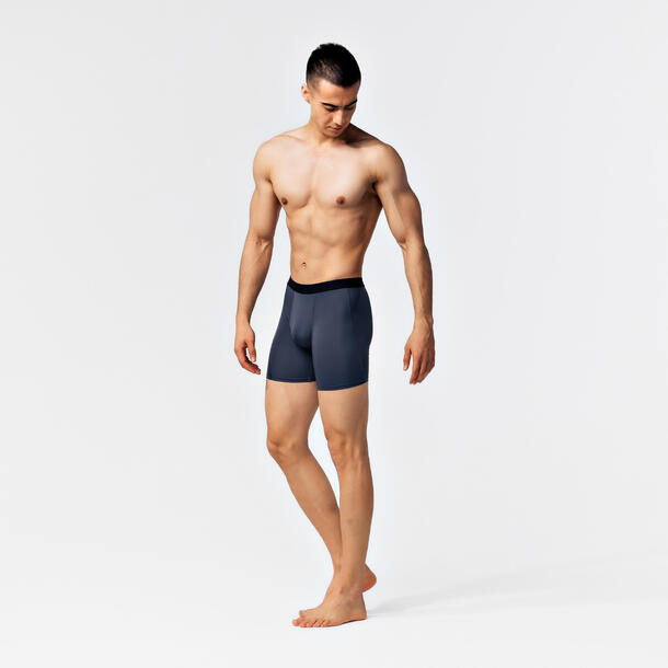 Men's Light Boxers 2 Pack - Grey/Black