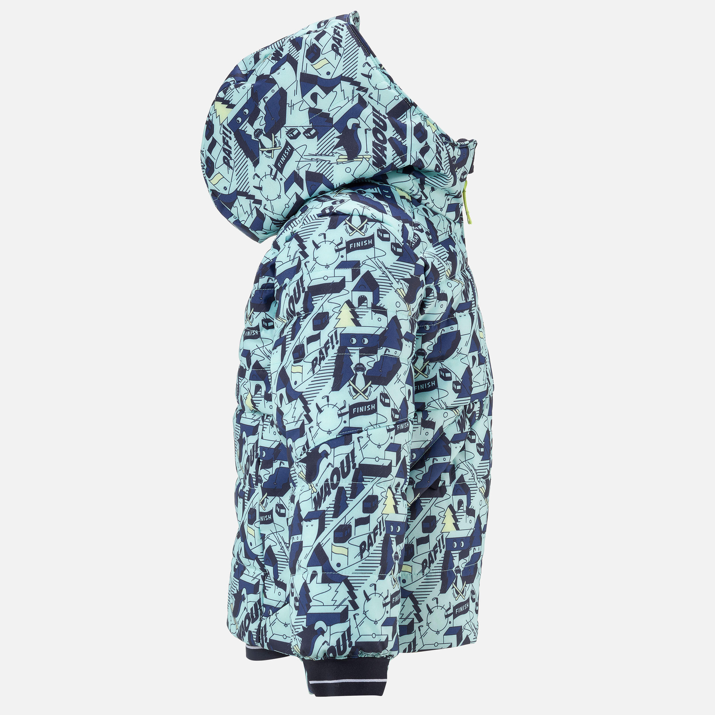 Kids’ extra warm, waterproof padded ski jacket 100 Warm - Blue ...
