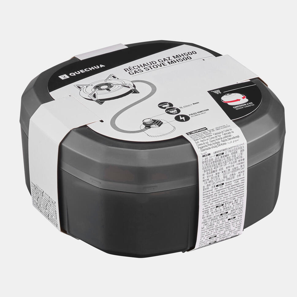 Réchaud 500 de camping à gaz déporté 1 feu compact avec allumage piezo ...