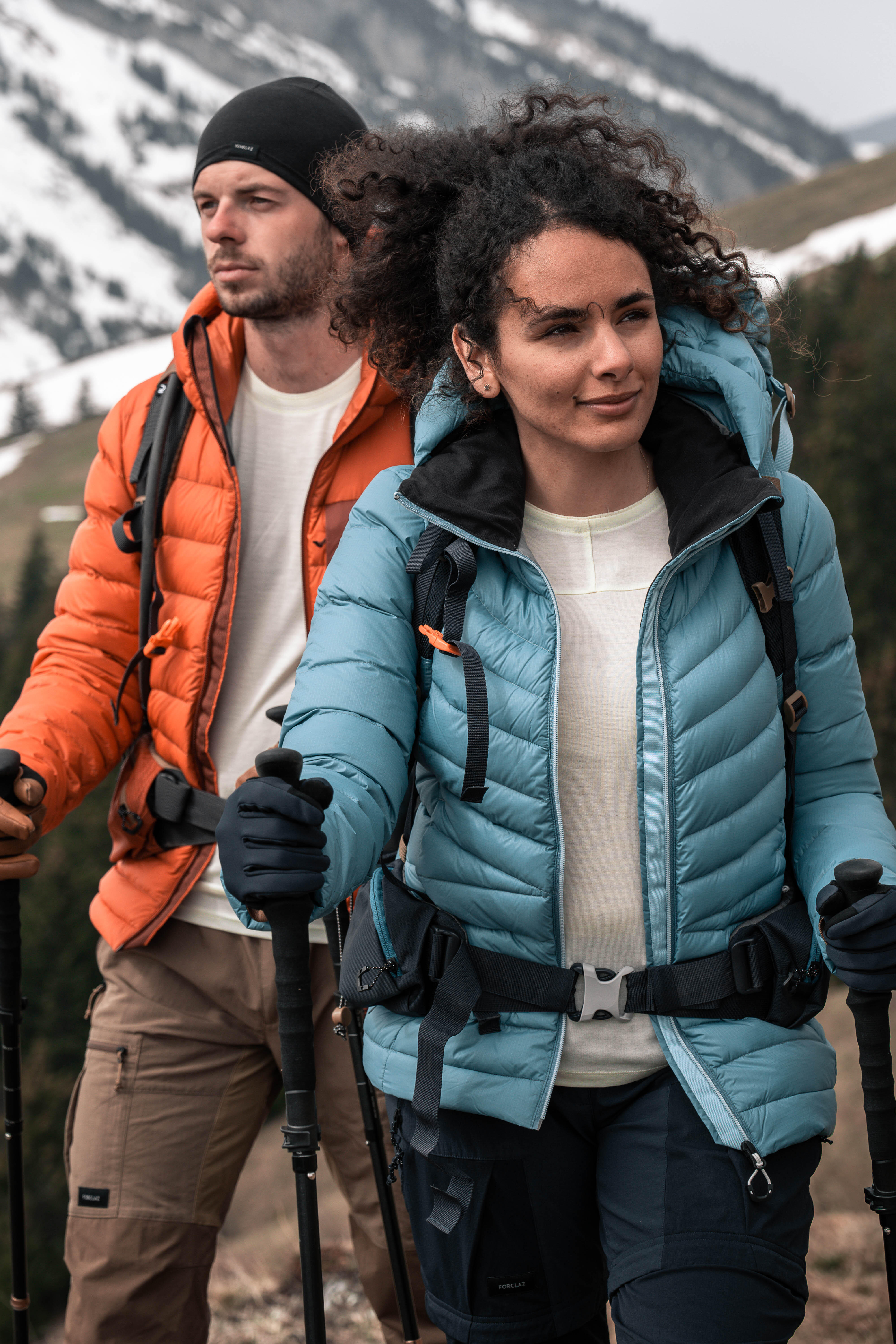 Women’s Down Winter Jacket - MT 500 - ash blue - Simond - Decathlon