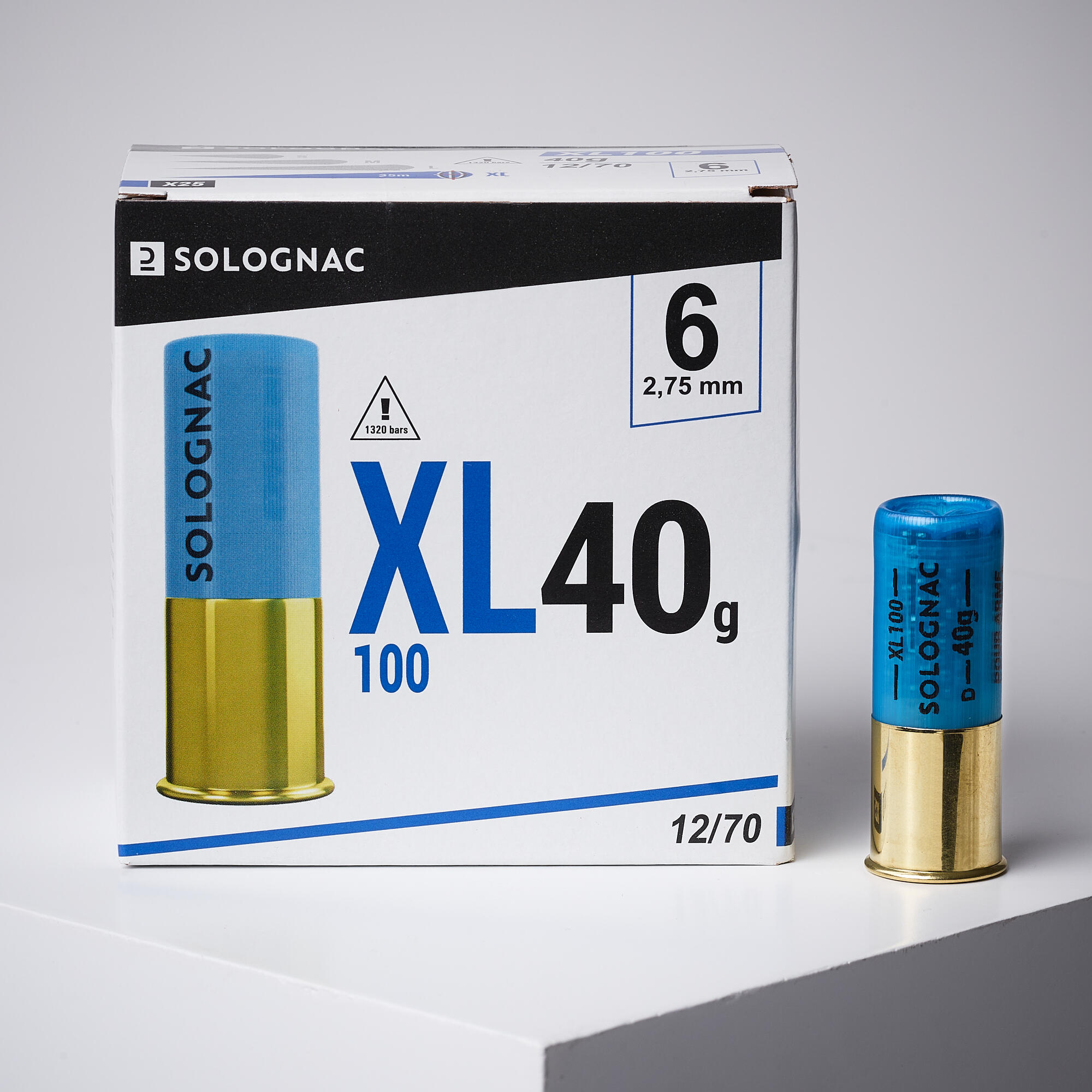 XL100 12 GAUGE CARTRIDGE 40g PB6 X25 SOLOGNAC | Decathlon