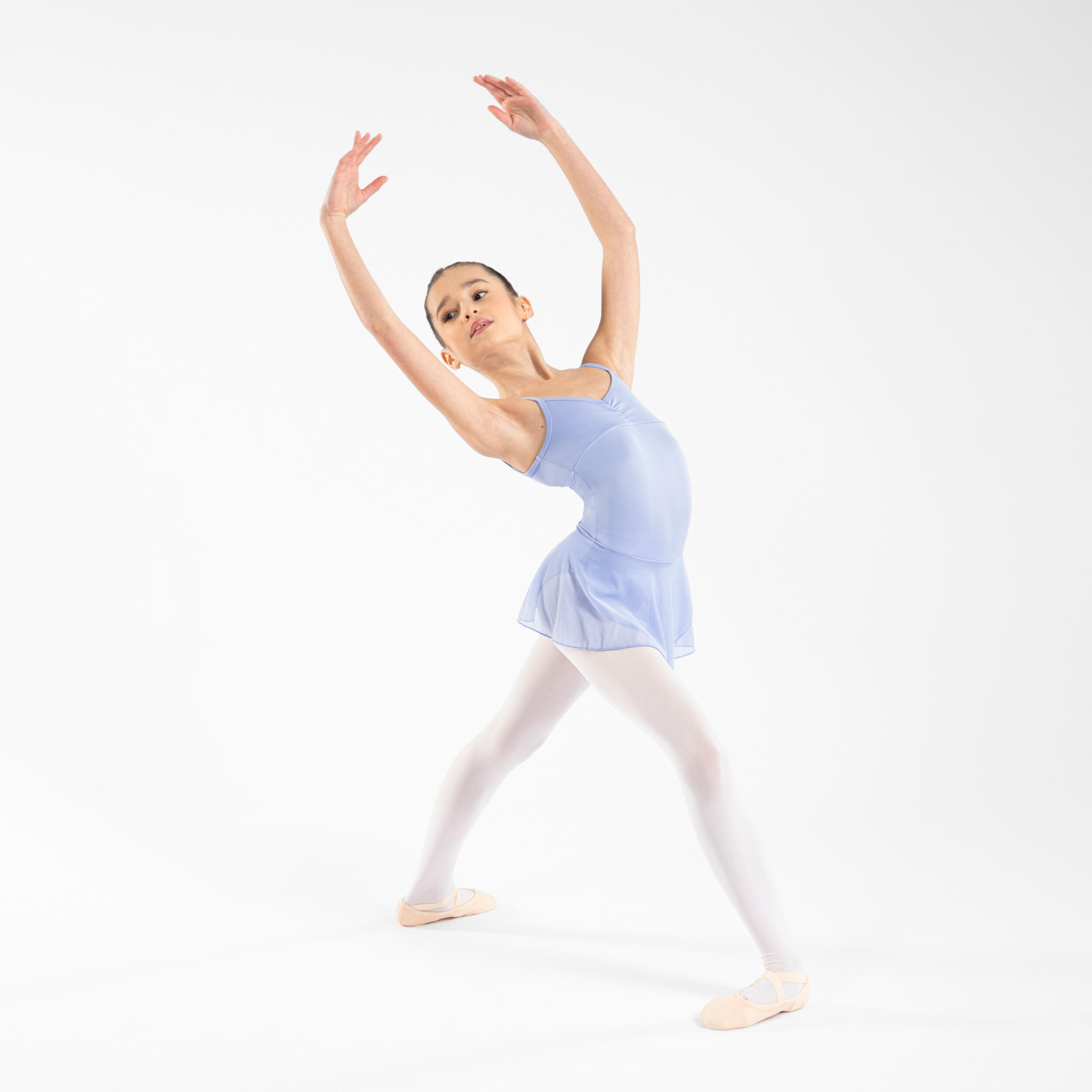 Girls' Ballet Skirted Leotard - Lilac - Decathlon