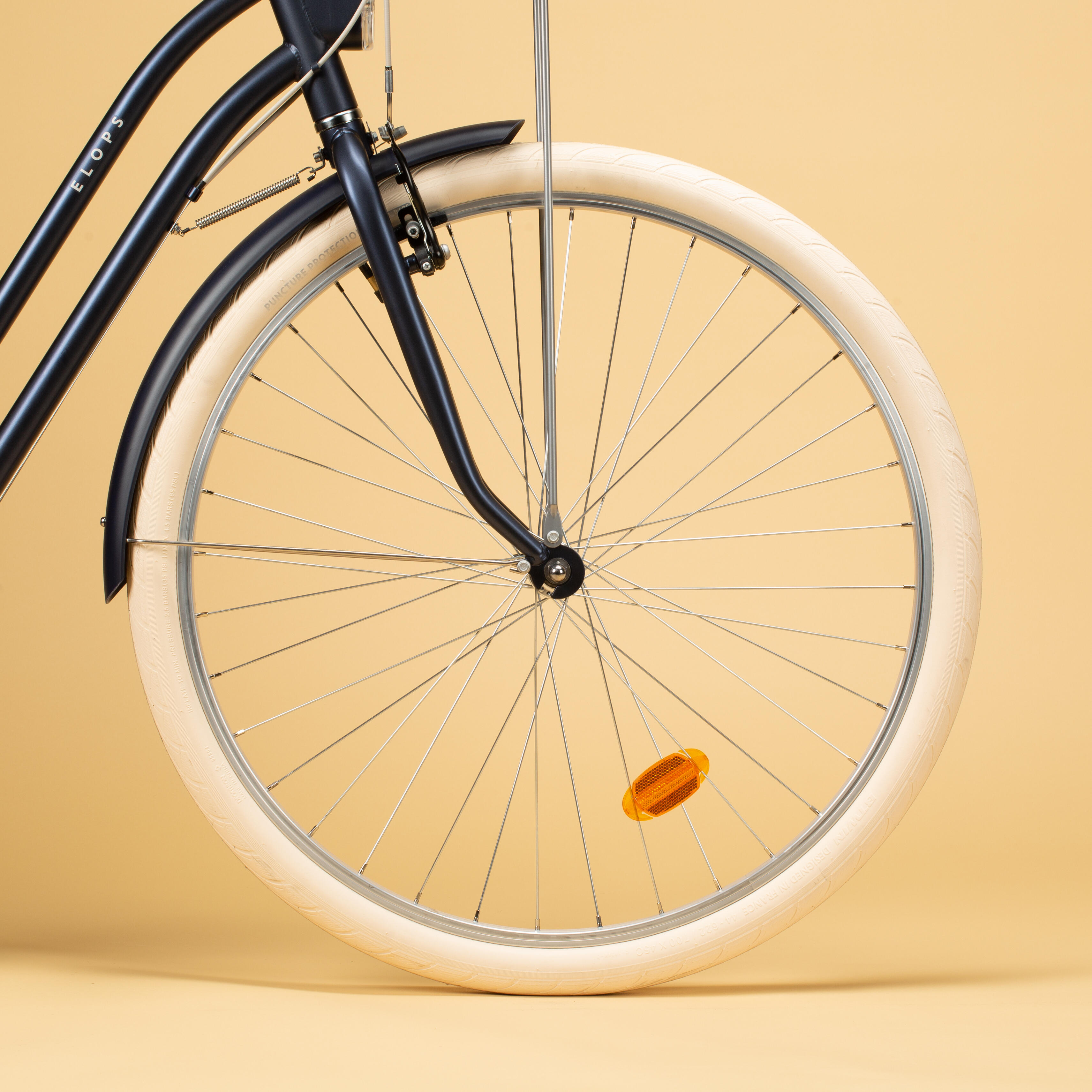 Elops 520 Low Frame City Bike - Navy blue‎ - Elops - Decathlon