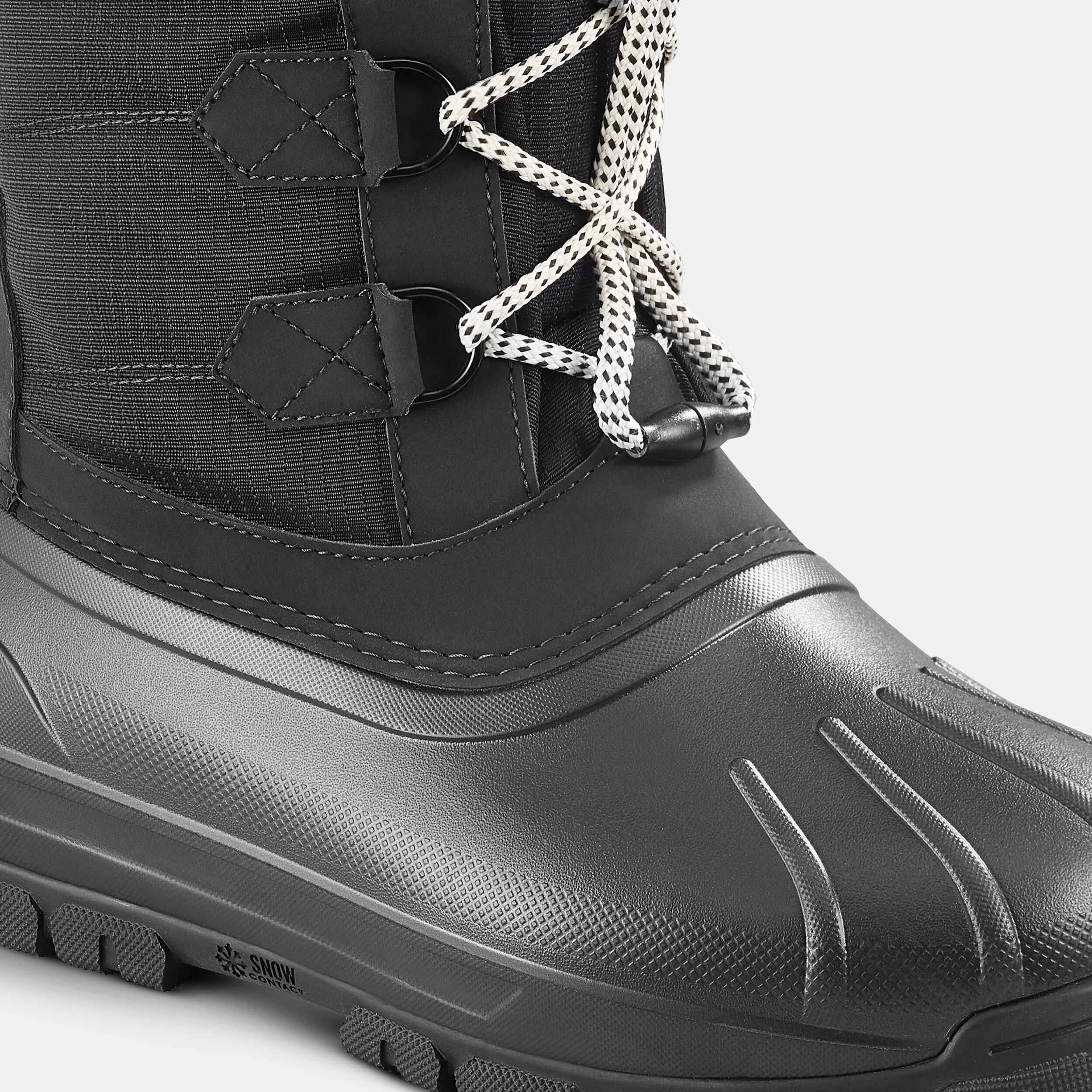 Kids’ Waterproof Winter Boots - SH 900 Sizes 12.5C -6 - smoked black ...
