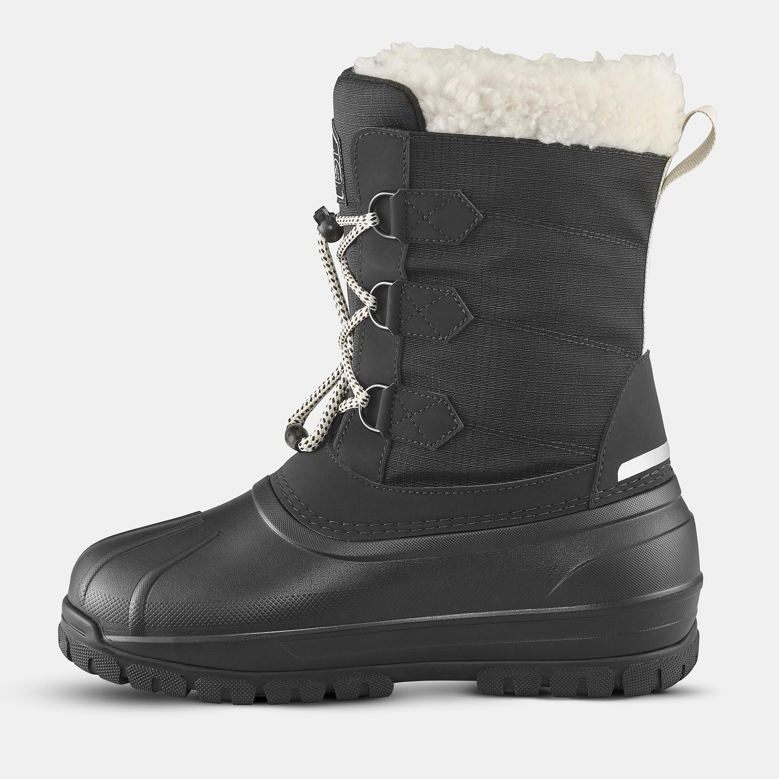 Kids’ Waterproof Winter Boots - SH 900 Sizes 12.5C -6 - smoked black ...