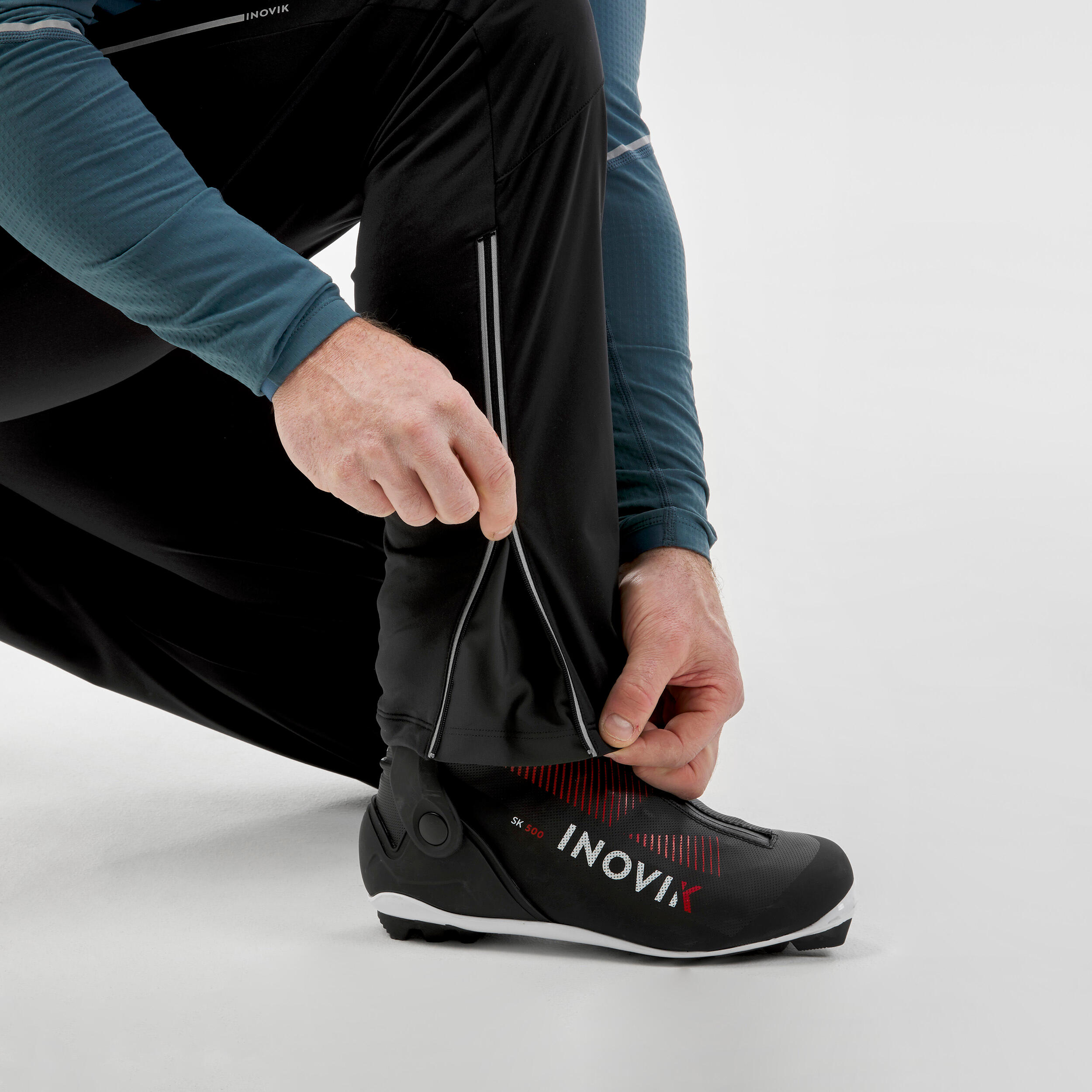 Men’s Cross-Country Ski Pants – XC S 500 - smoked black - Inovik ...