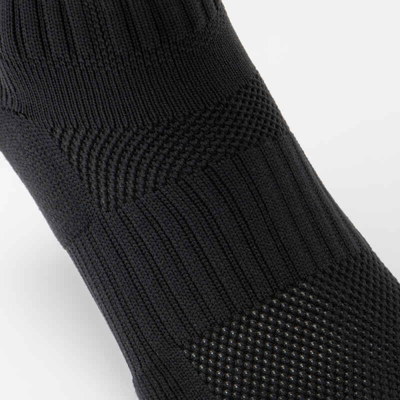 Adult High Rugby Socks R500 - Red/Black - Decathlon