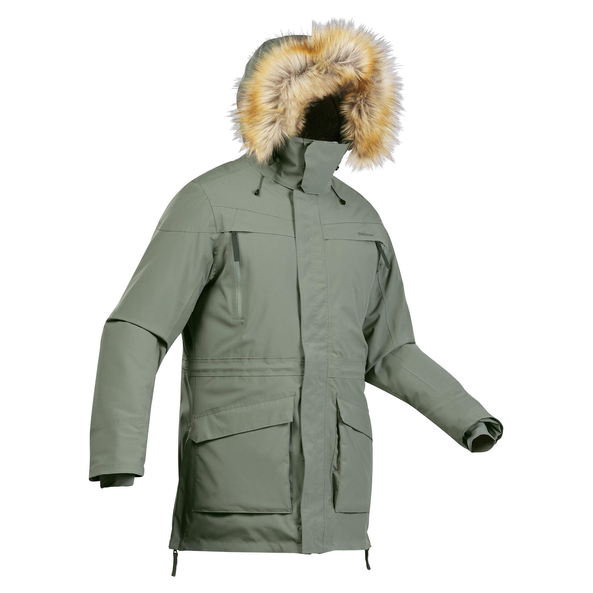 -20°C Men's Waterproof Snow Hiking Parka Jacket - SH900 - Khaki Green