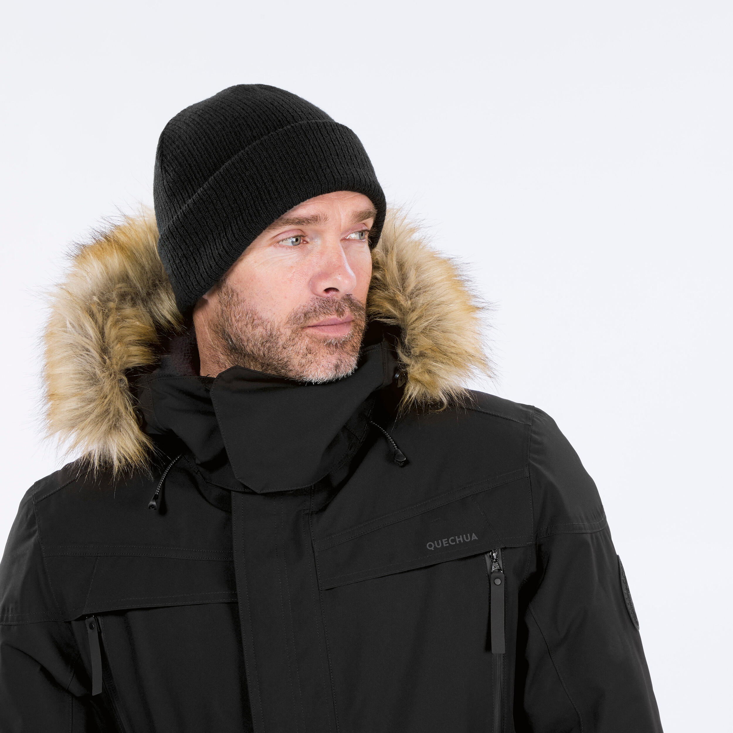 Men’s Parka - SH 900 - smoked black - Quechua - Decathlon