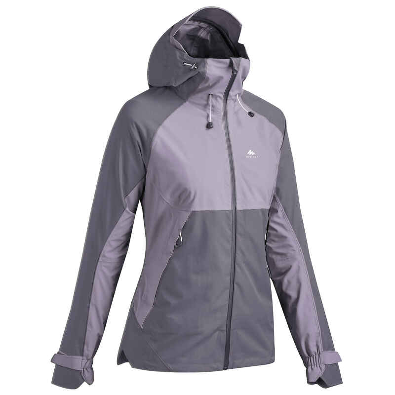 Wanderjacke Bergwandern MH500 Wasserdicht Damen honiggelb QUECHUA ...