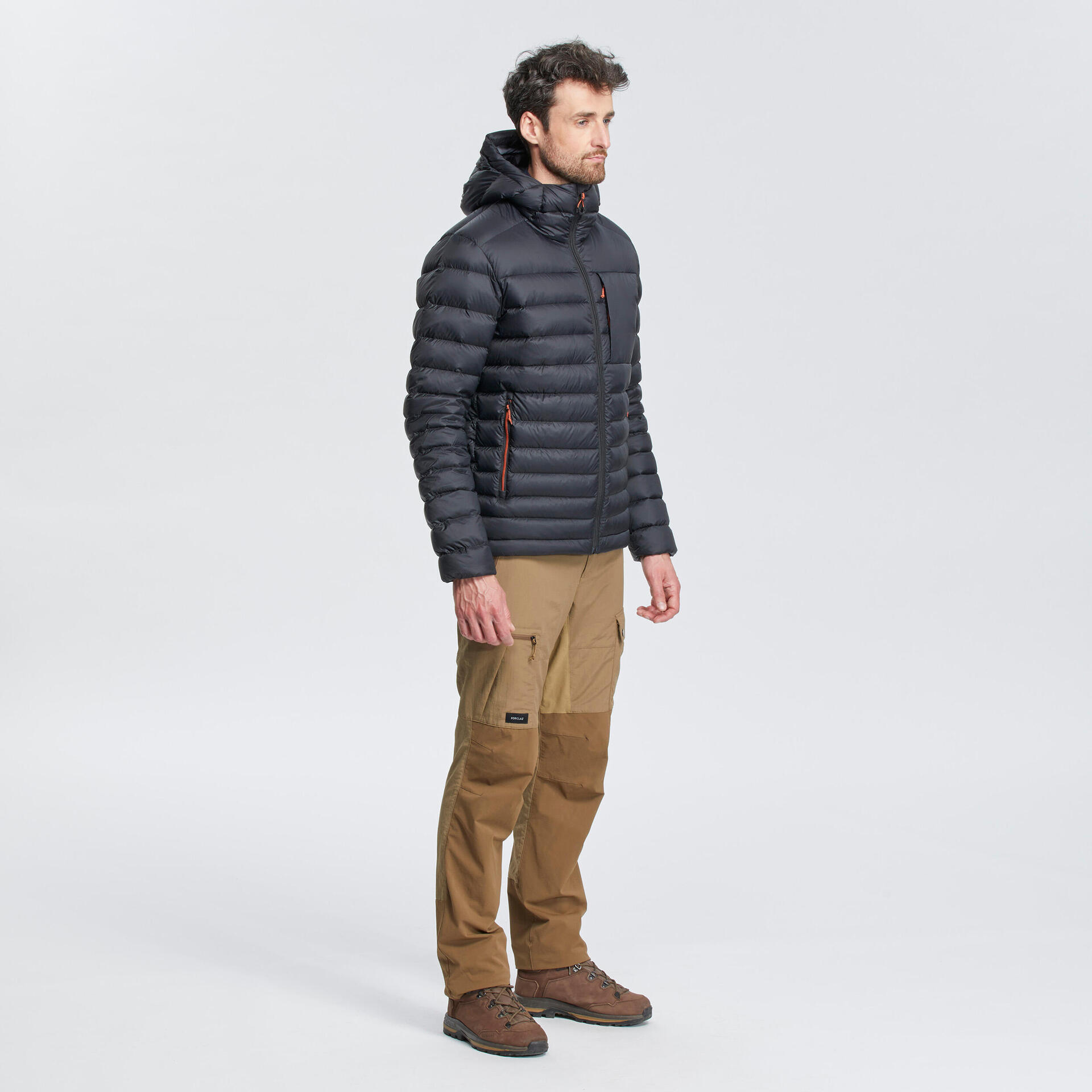 Men's Mountain Trekking Down Jacket with Hood - MT500 -10°C