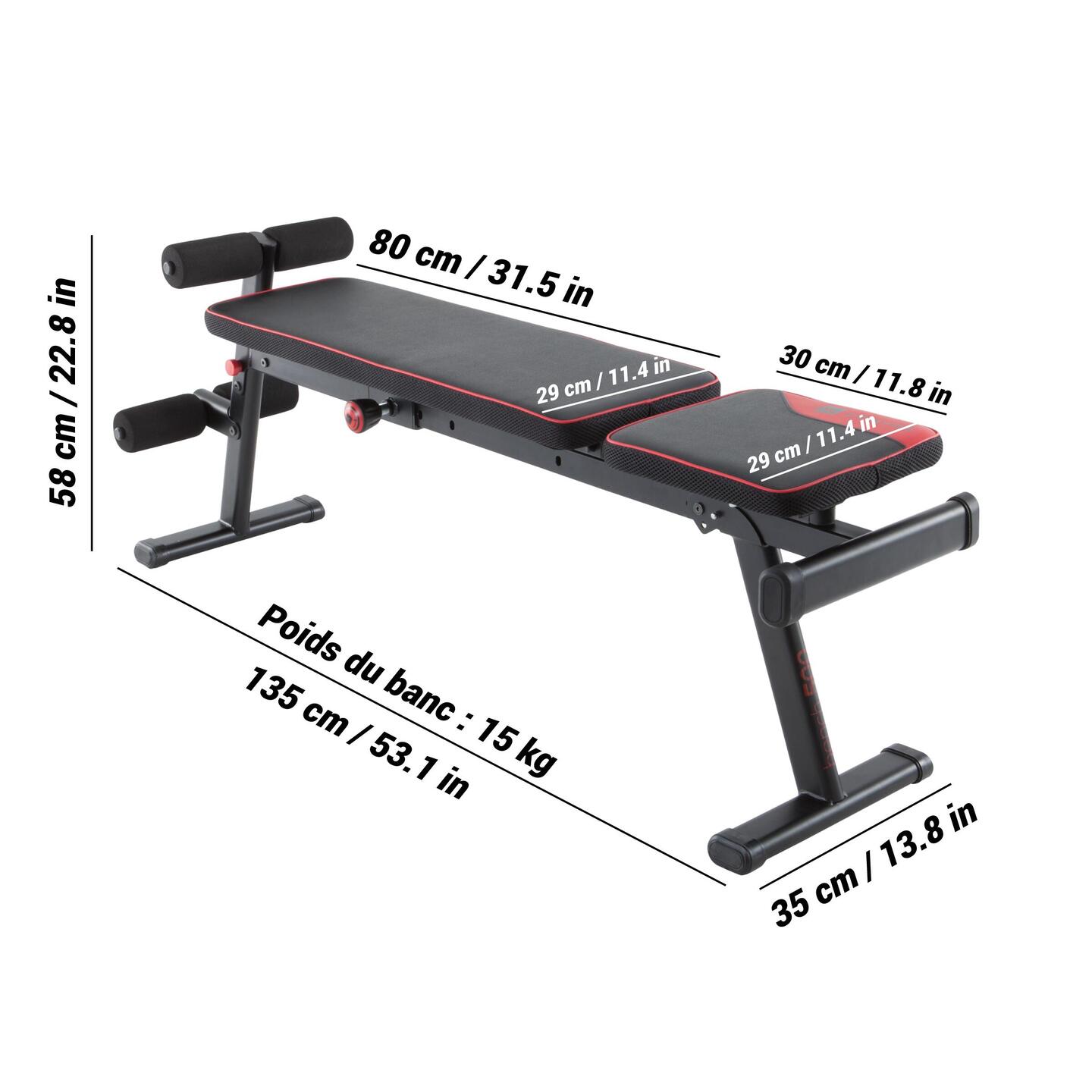 Folding Incline Decline Abs Weights Bench