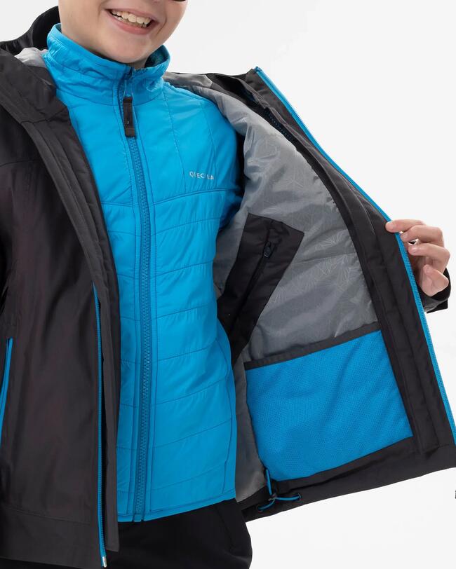 KIDS’ WARM AND WATERPROOF 3-in-1 HIKING JACKET - SH500 MT -8°C - 7-15 YEARS QUECHUA | Decathlon