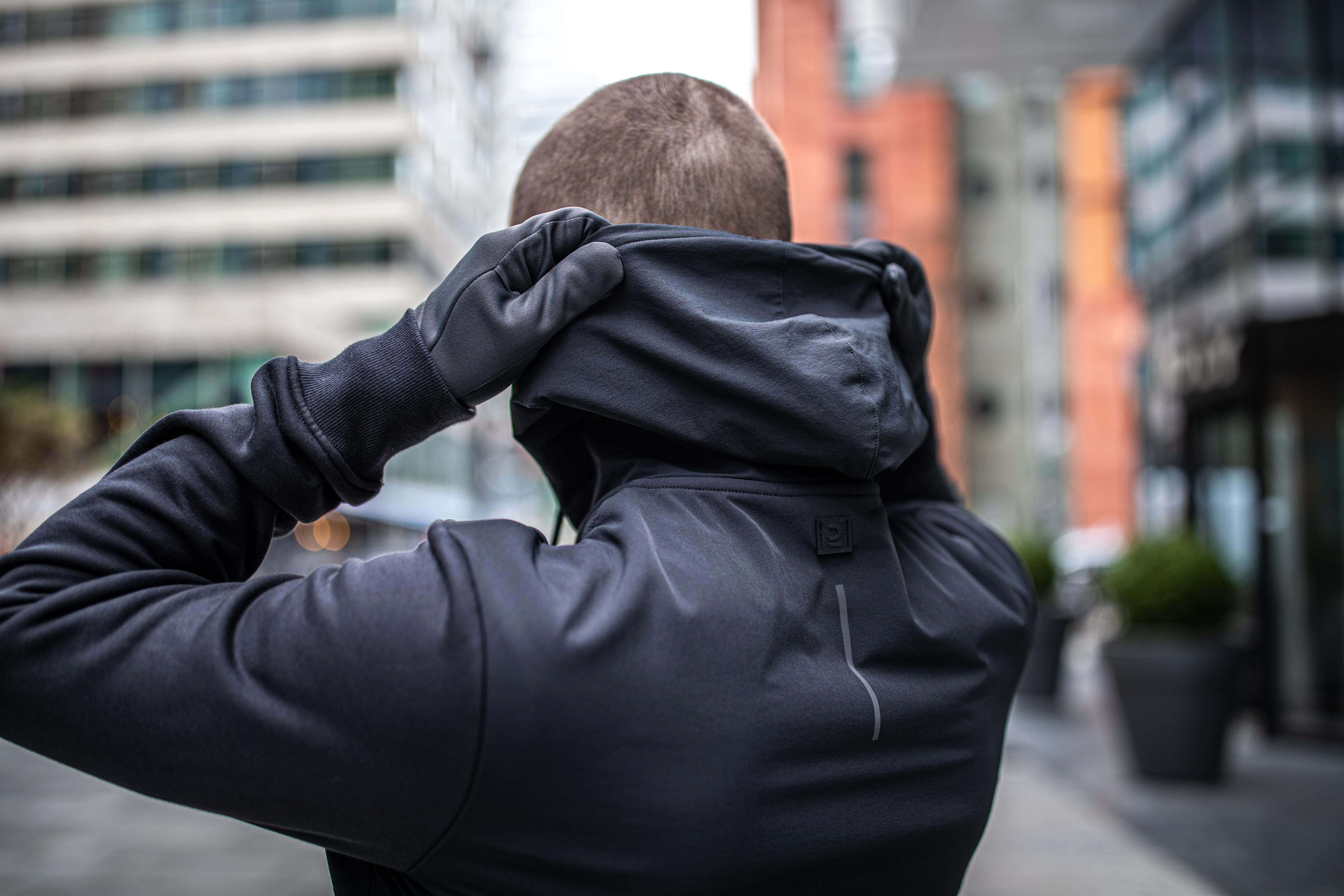 Touchscreen Running Gloves - V2 Black - smoked black - Kiprun - Decathlon