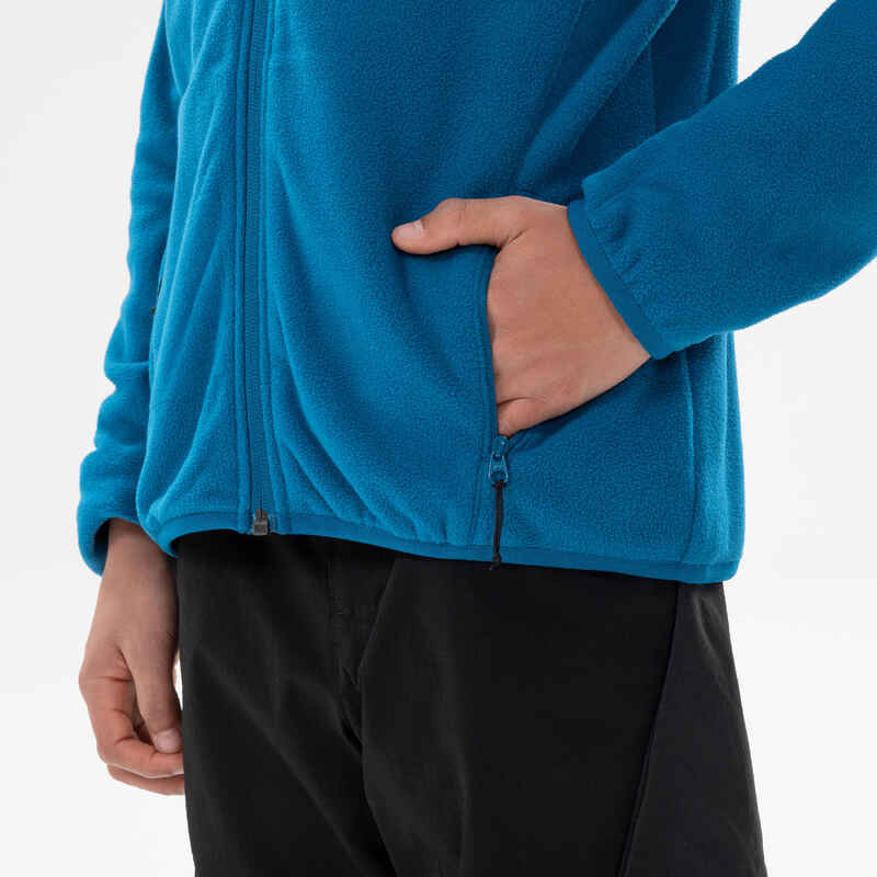 Sudadera de tejido polar de senderismo azul para niños de 7-15 años ...