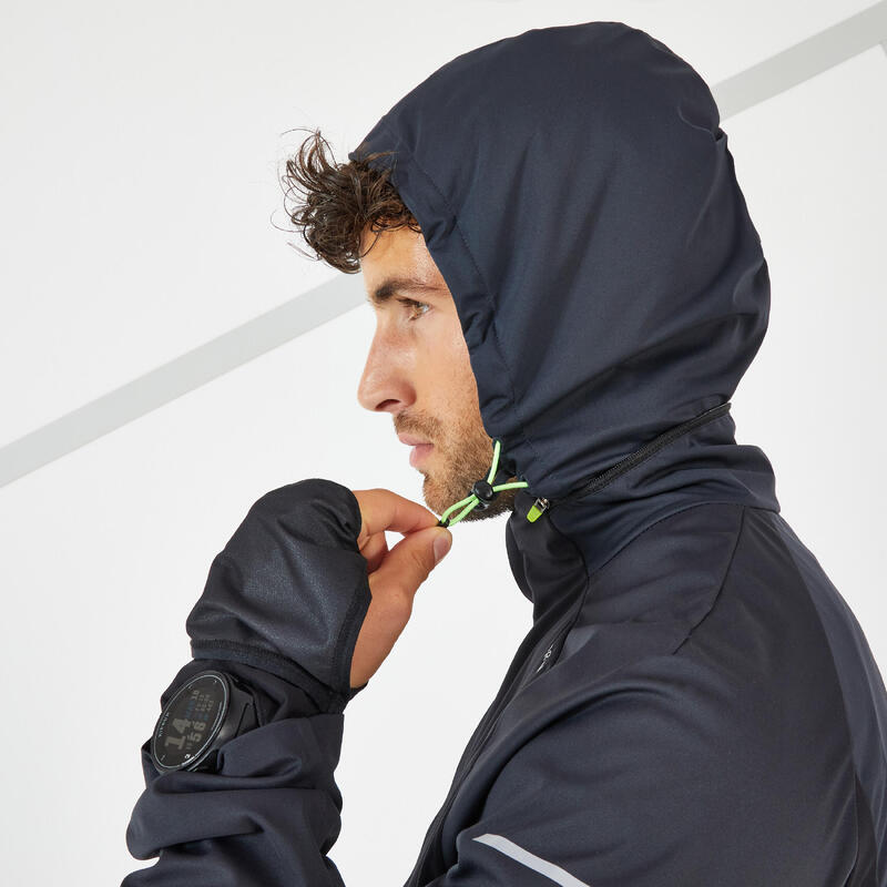 KIPRUN WARM REGUL MEN'S WINTER RUNNING WATER-REPELLENT WINDPROOF JACKET ...