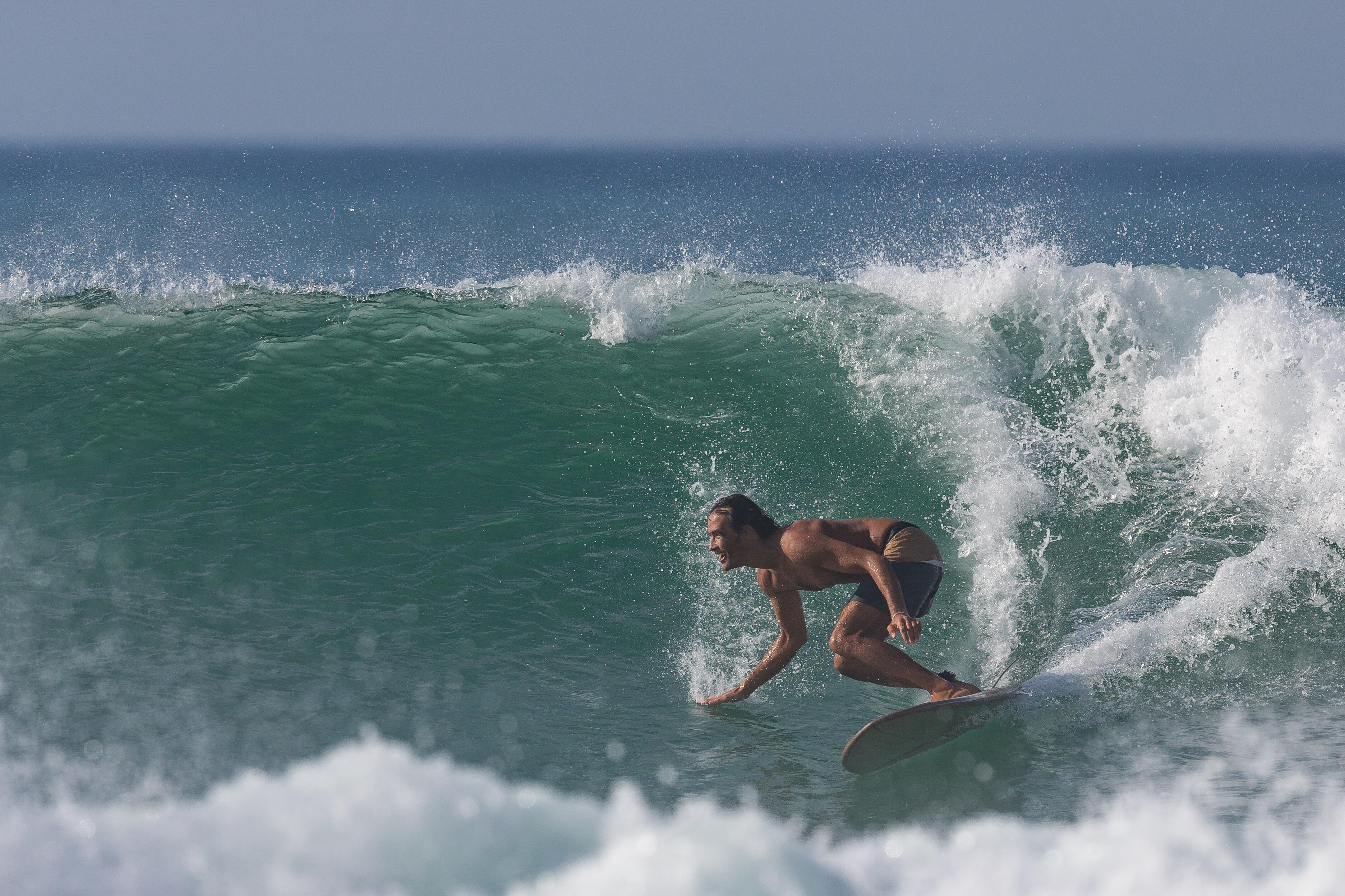 Surfing Boardshorts - BS 900 - Khaki, smoked black - Olaian - Decathlon