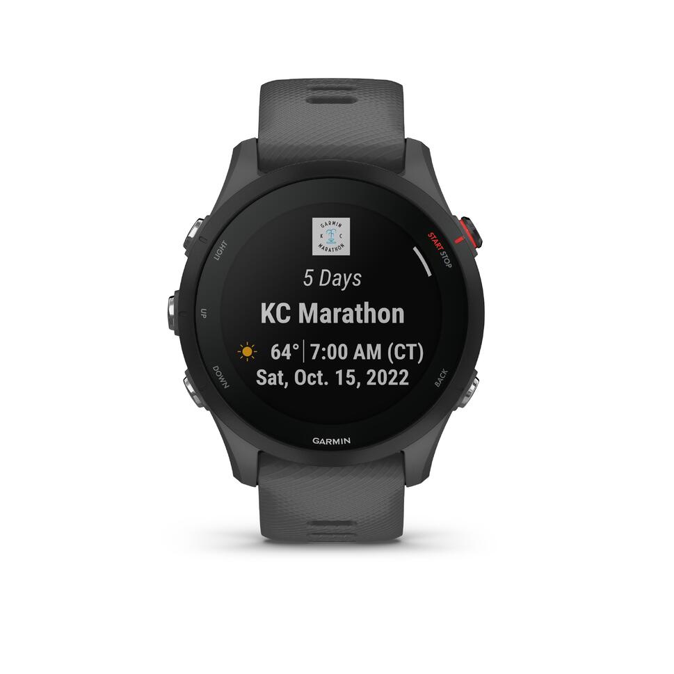 GARMIN FORERUNNER 255 GPS SMART WATCH - SLATE GREY | Decathlon