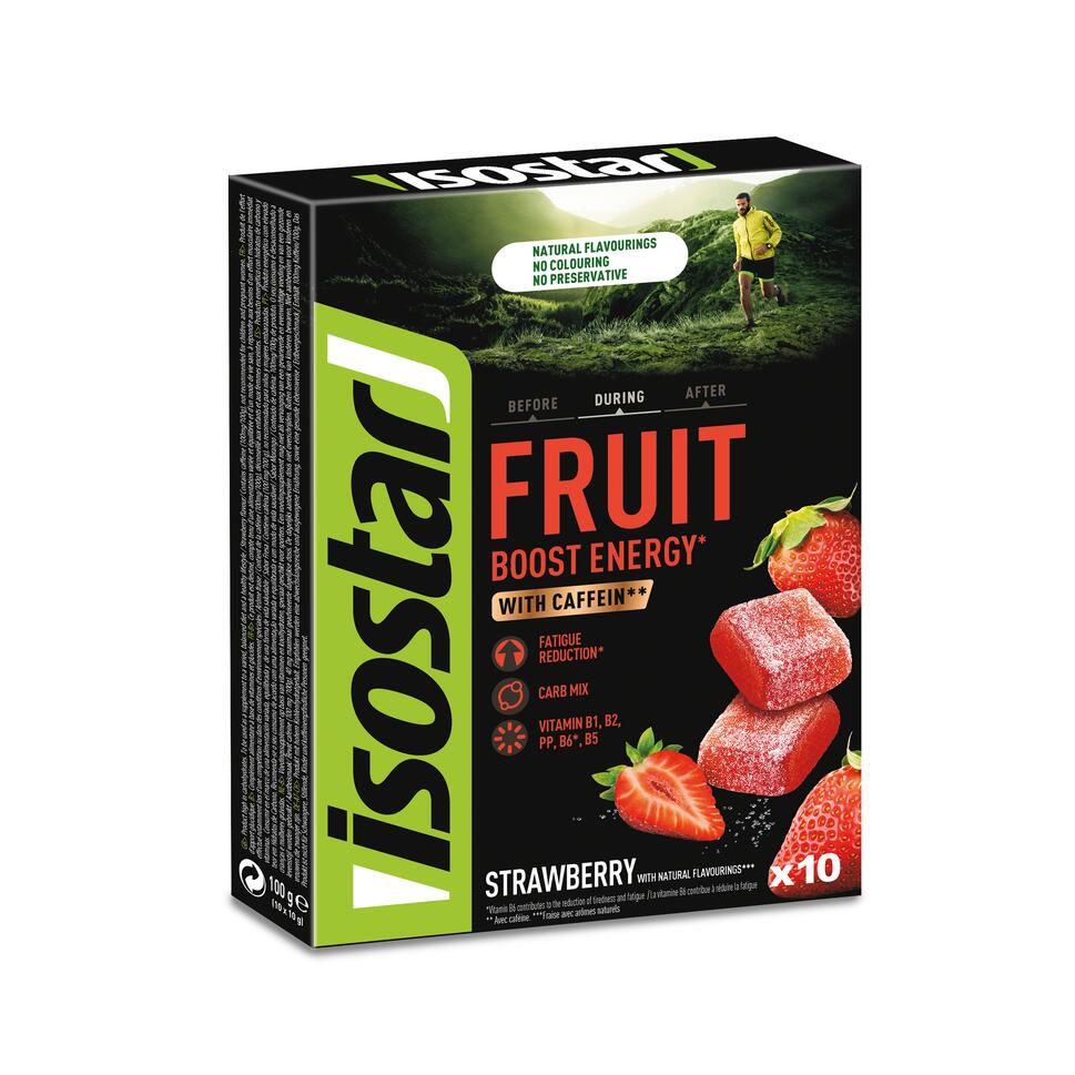 Pâte de fruits ENERGY FRUIT BOOST fraise 10x10g ISOSTAR | Decathlon