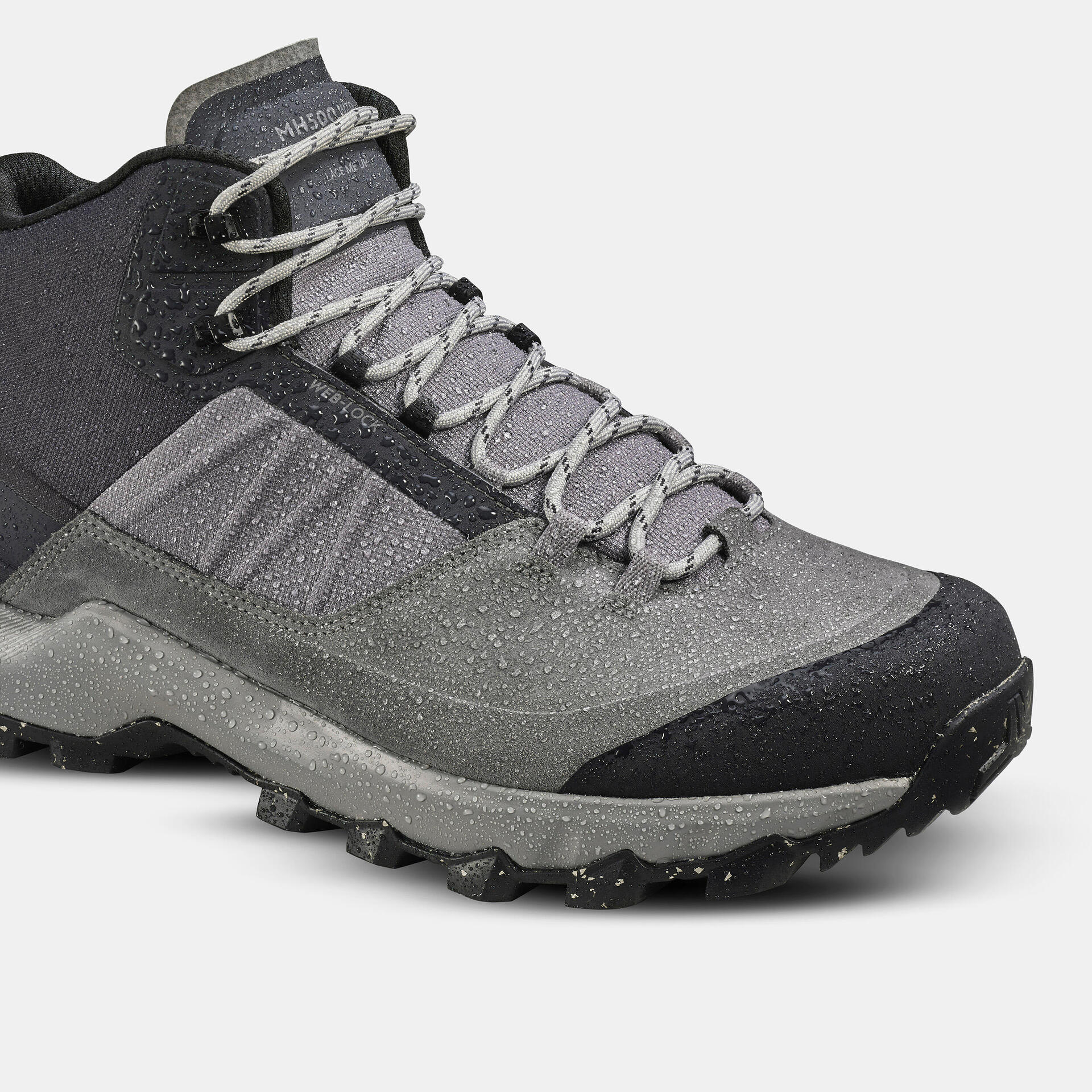 Sepatu Mendaki Tahan Air Pria - MH500 MID – ABU-ABU