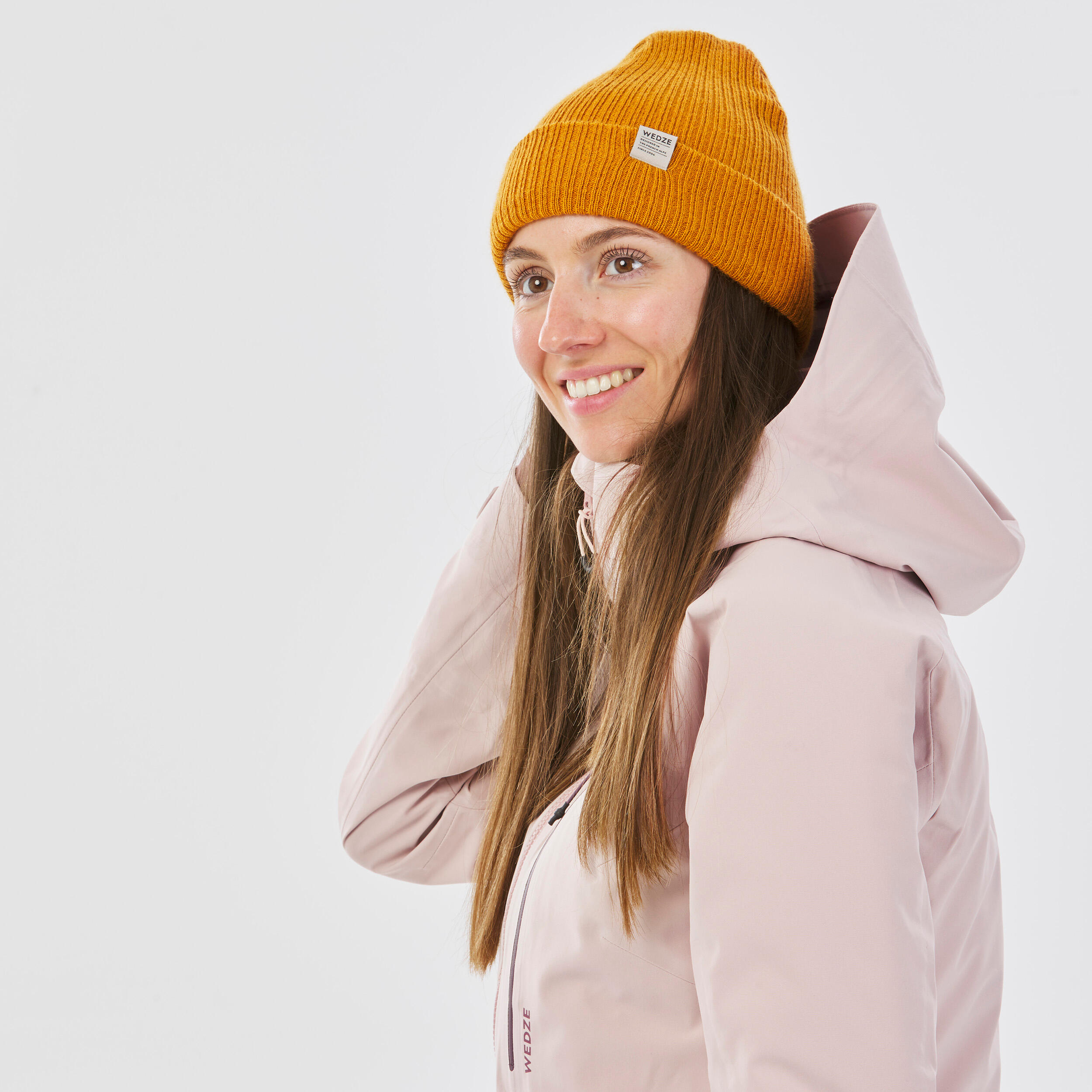 Ski Beanie – Fisherman - Golden brown - Wedze - Decathlon