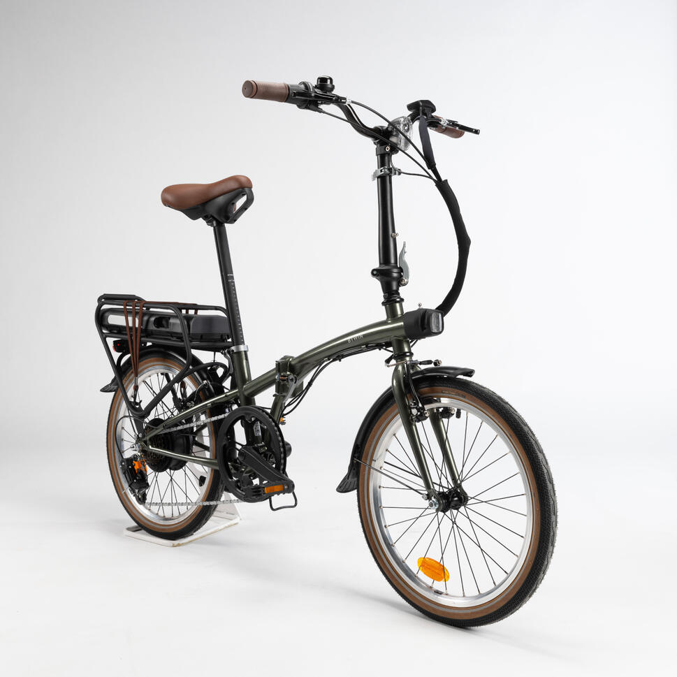 Electric Folding Bike E-Fold 500 - Green BTWIN | Decathlon
