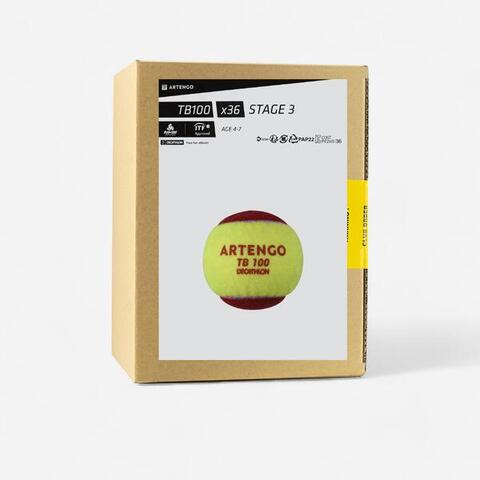 Tennis Ball TB100*36 - Red ARTENGO - Decathlon