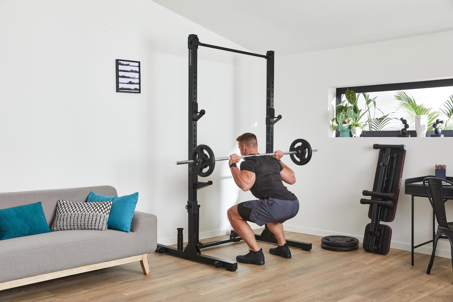 Weight Room Squat Rack In Gym Fold-Down/Retractable Squat, Bench Pull ...