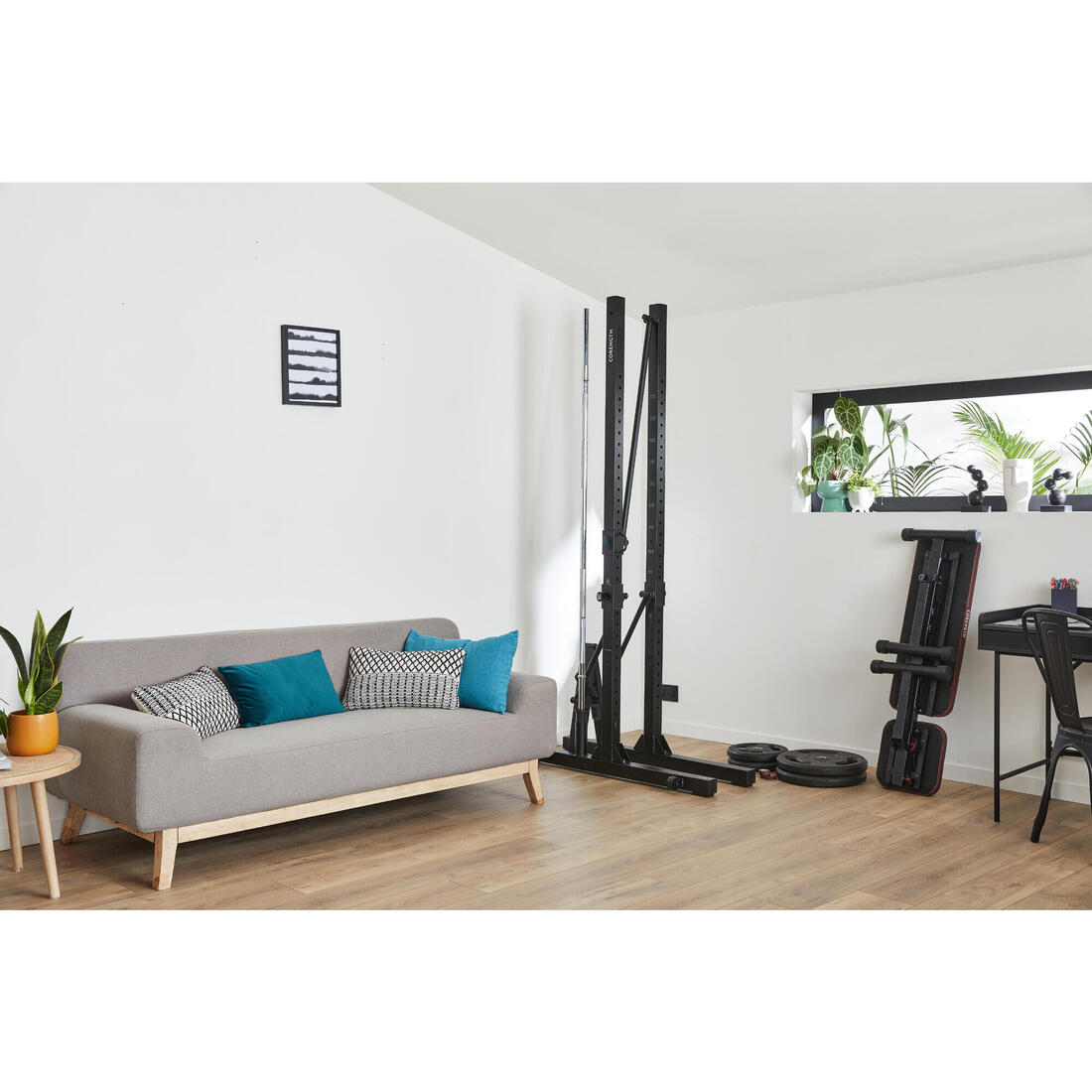 Rack de musculation pliable/ rétractable squat, bench et traction ...