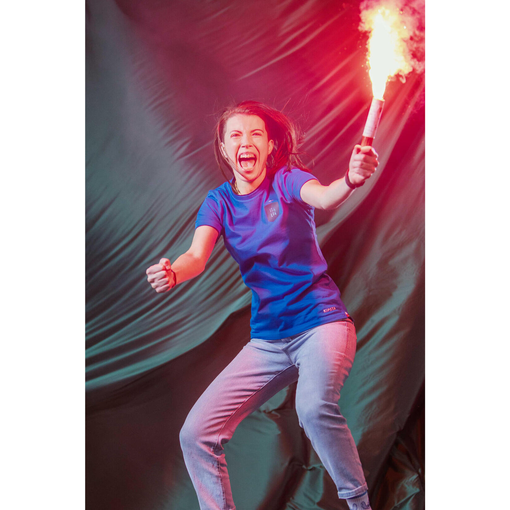 Maglia calcio bambino FF 100 Italia KIPSTA | DECATHLON