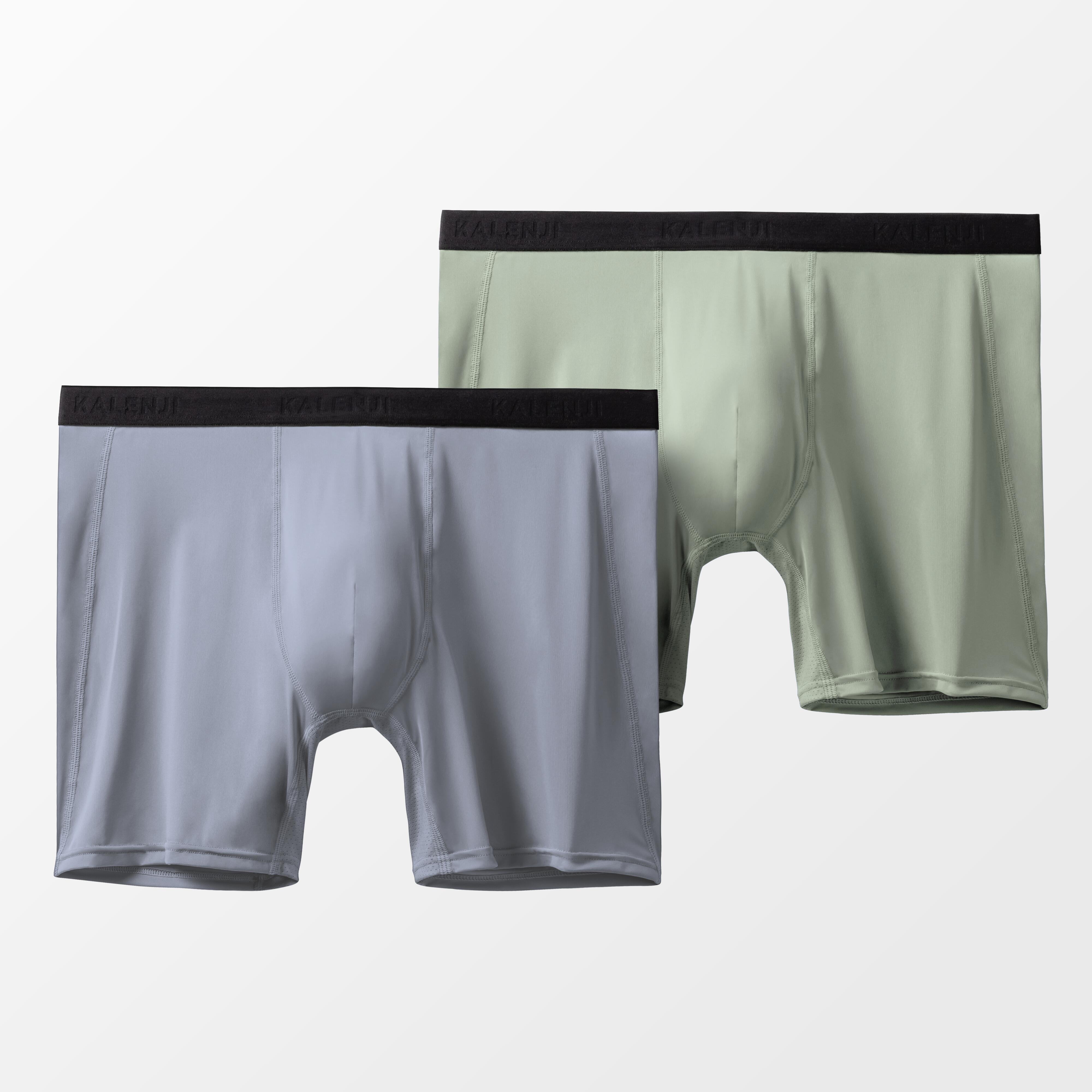 Men's Light Boxers 2 Pack - Grey/Green