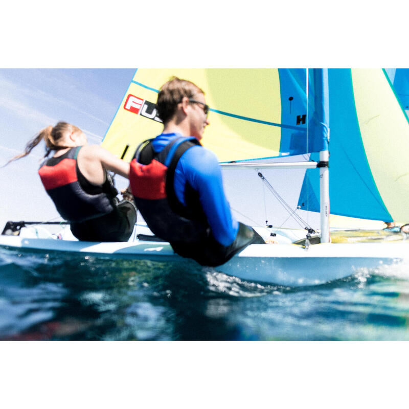 Buoyancy life jacket BA 50 Newtons Sailing club red and blue TRIBORD ...