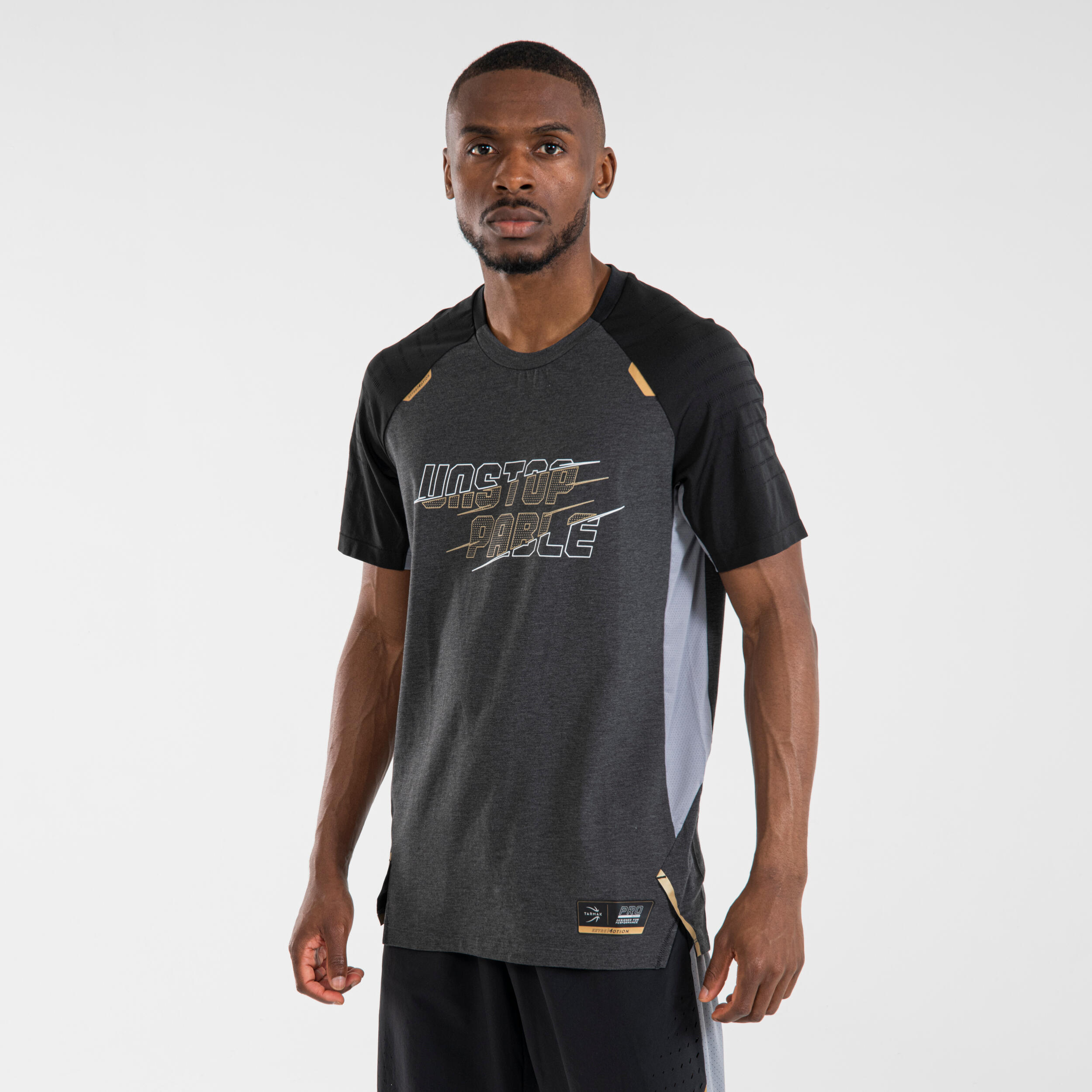 Men's Basketball T-Shirt / Jersey TS900 - Black/Grey/Gold - Decathlon