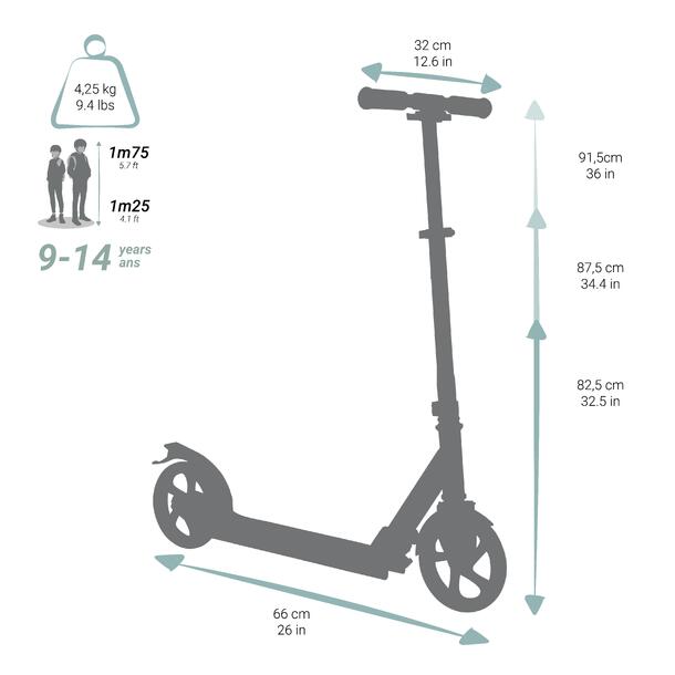 Kids Scooter Oxelo Mid 7 with Stand - Blue Orange