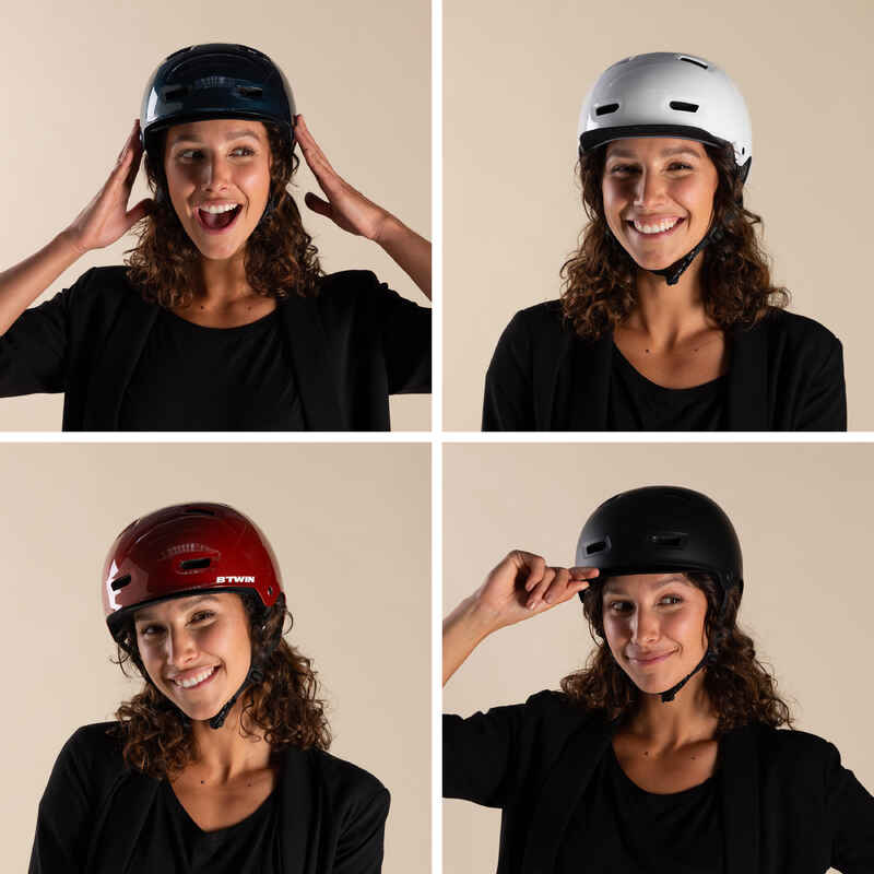 Bowl City Bike Helmet 500 - Grey - Decathlon