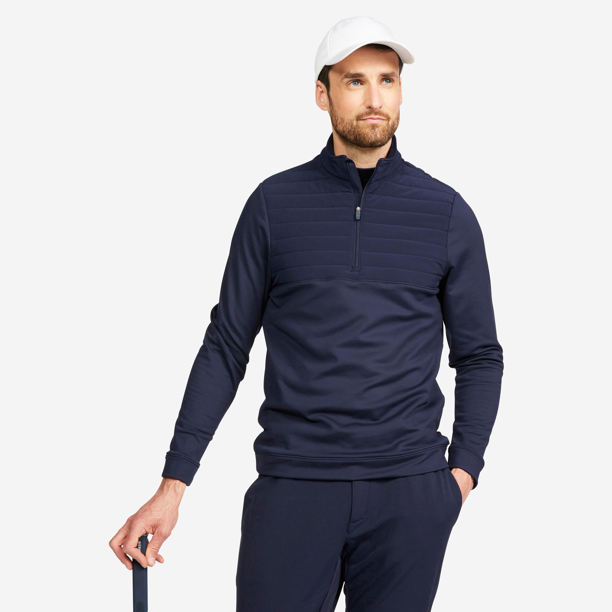 Men's Golf Sweatshirt - CW 500 Navy - Asphalt blue - Inesis - Decathlon