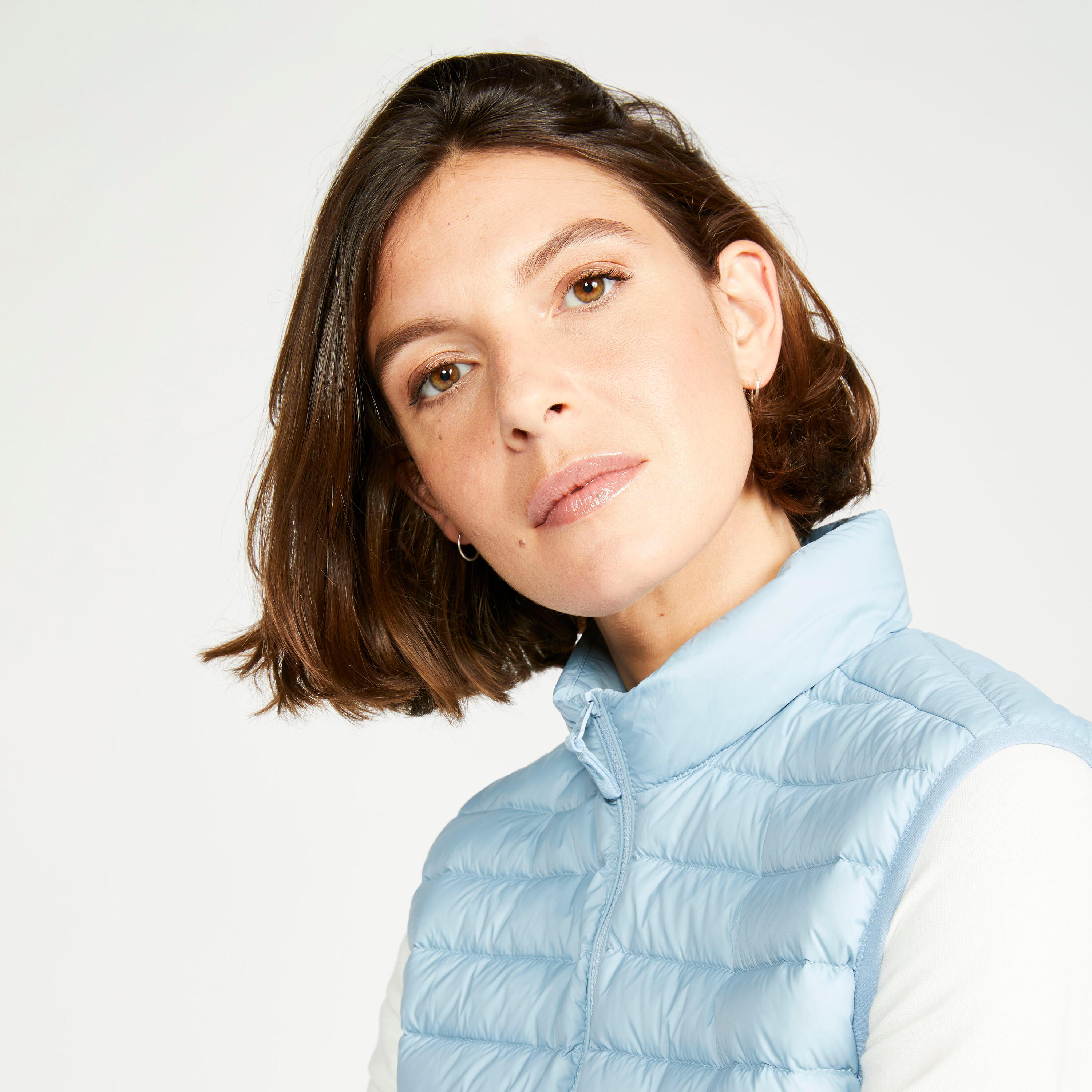 Golf Women's Sleeveless Down Jacket - MW500 Denim Blue INESIS | Decathlon