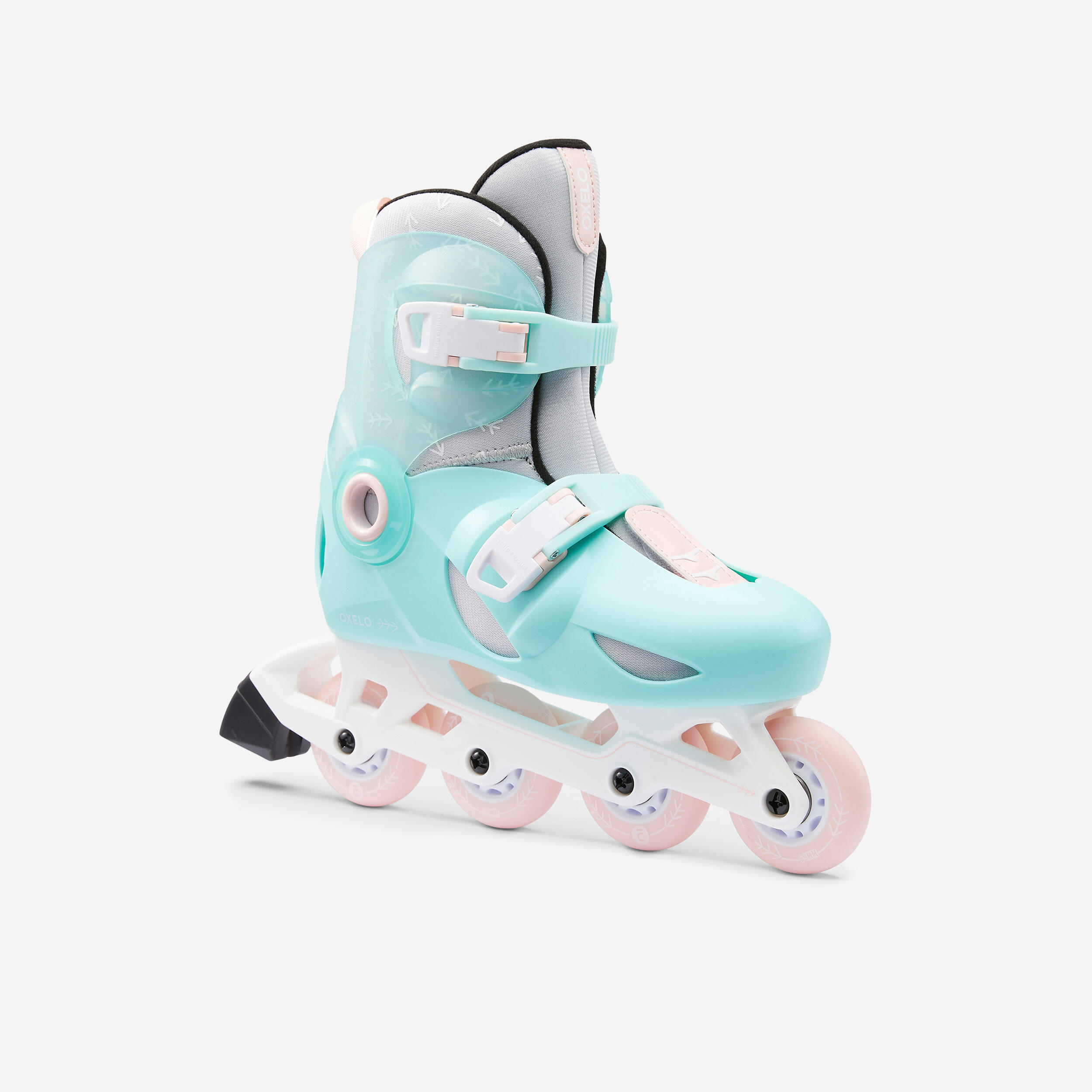 Giày trượt patin cho trẻ em 1 hàng bánh Play 5 - Xanh mint