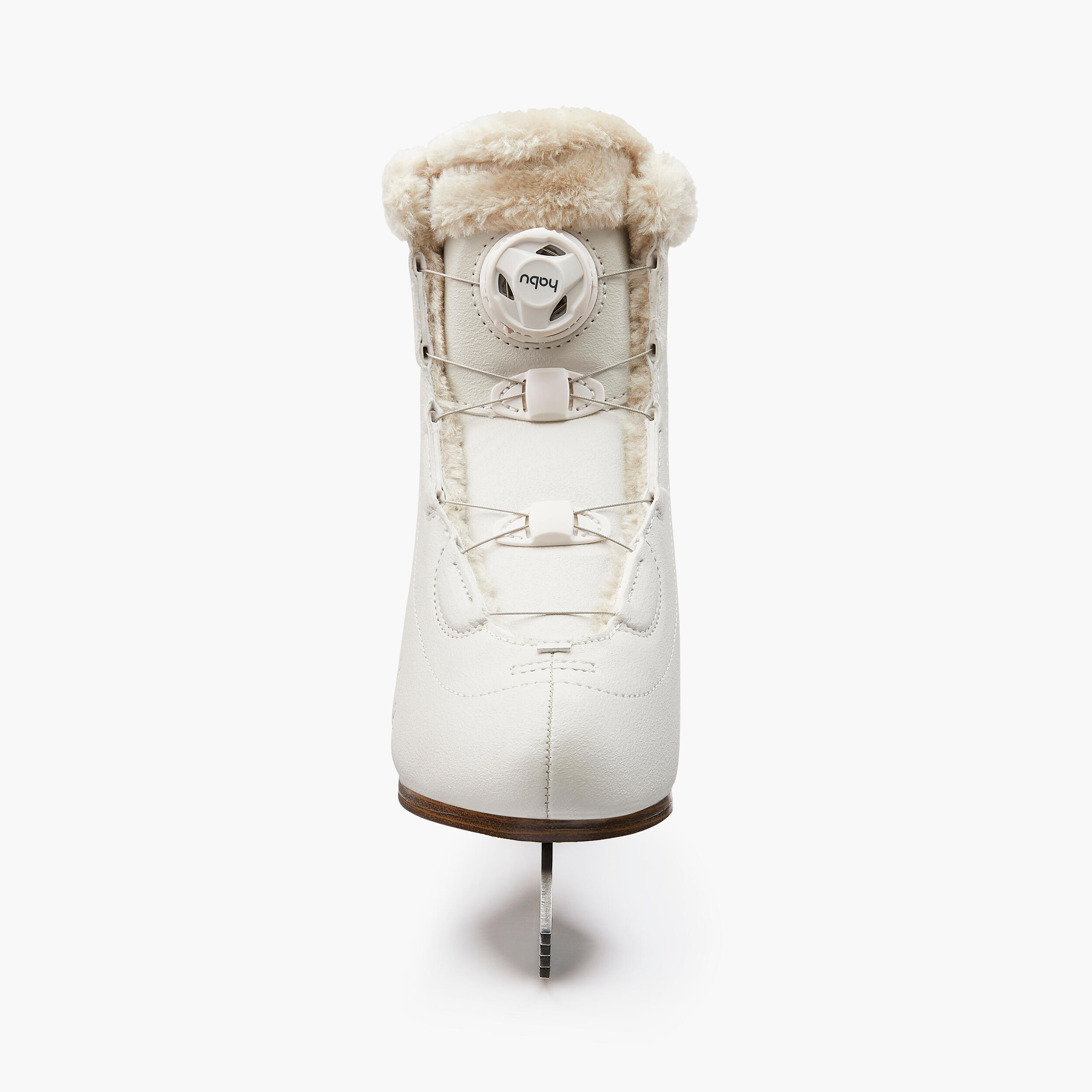 Women's Ice Skates - 520 - Beige, Army brown - Oxelo - Decathlon