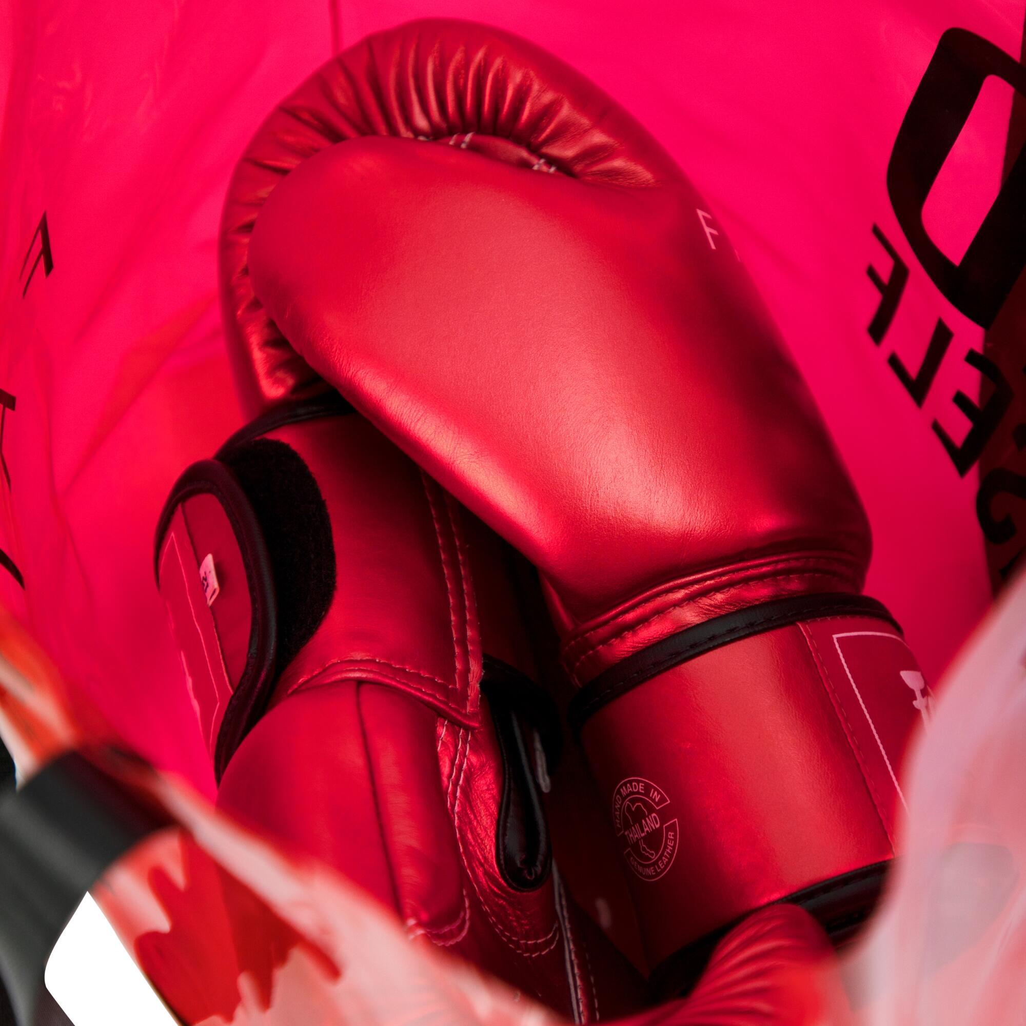 Boxing gloves Red Metallic