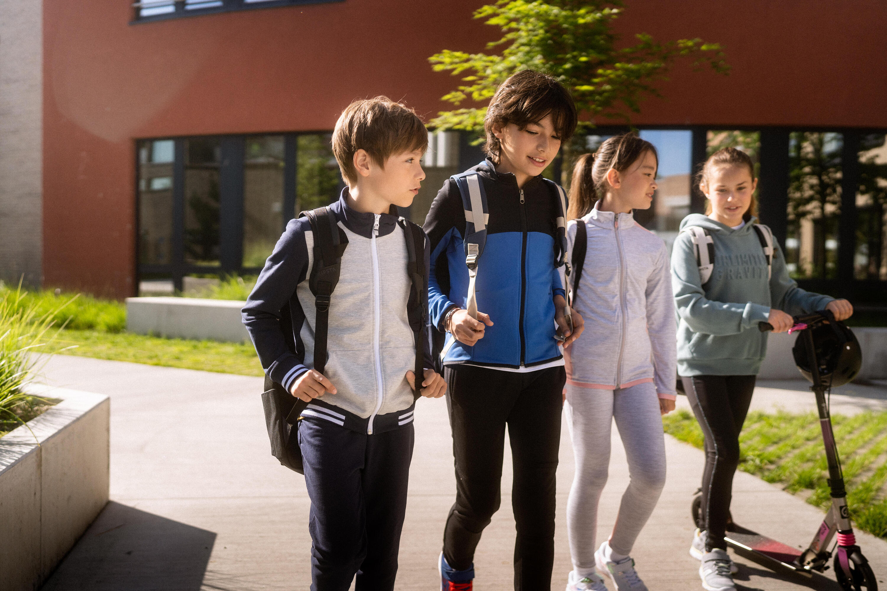 Kids' Cotton Hooded Sweatshirt - Khaki DOMYOS | Decathlon