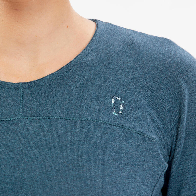 WOMEN’S CLIMBING T-SHIRT VERTIKA DARK GREY SIMOND - Decathlon