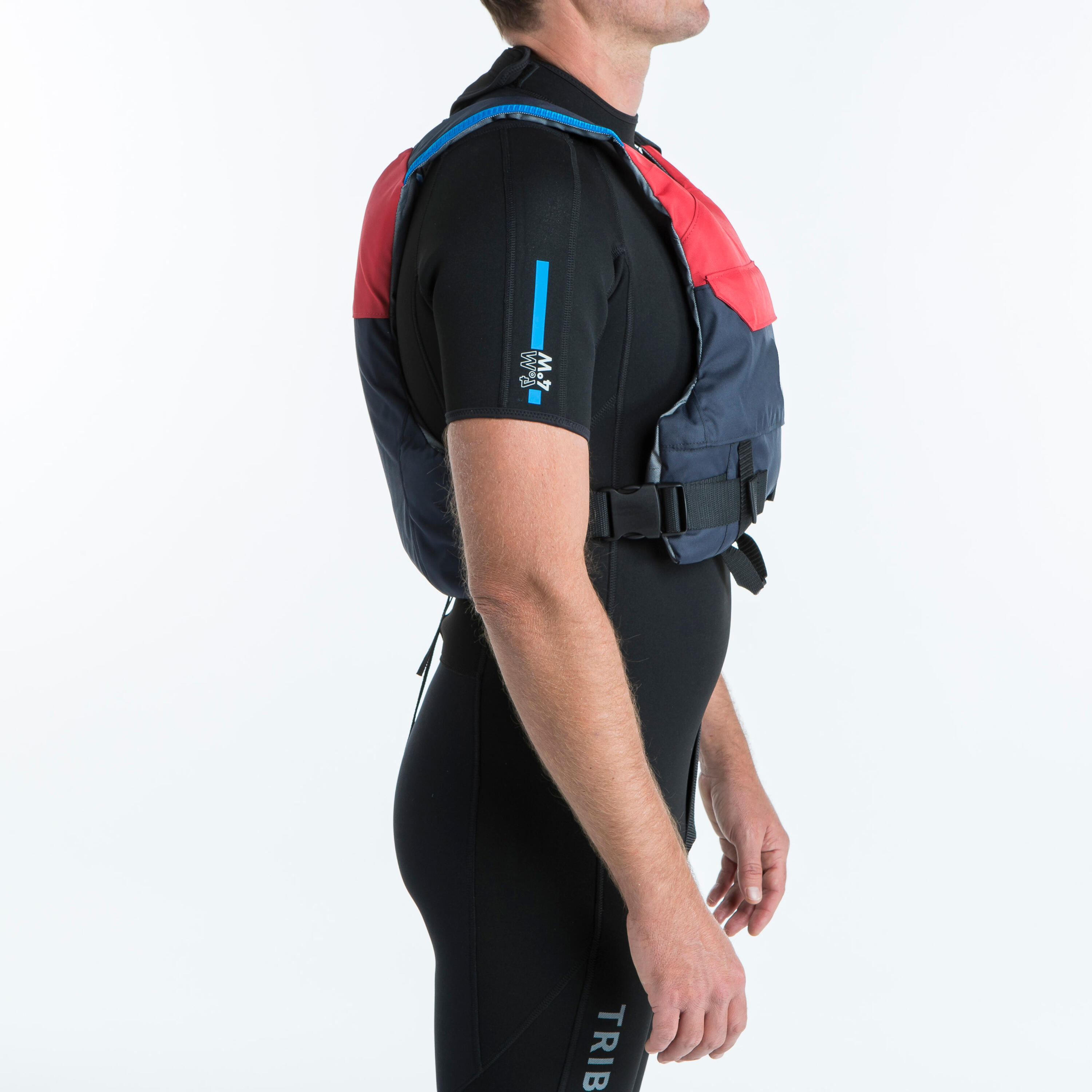 Buoyancy life jacket BA 50 Newtons Sailing club red and blue TRIBORD ...