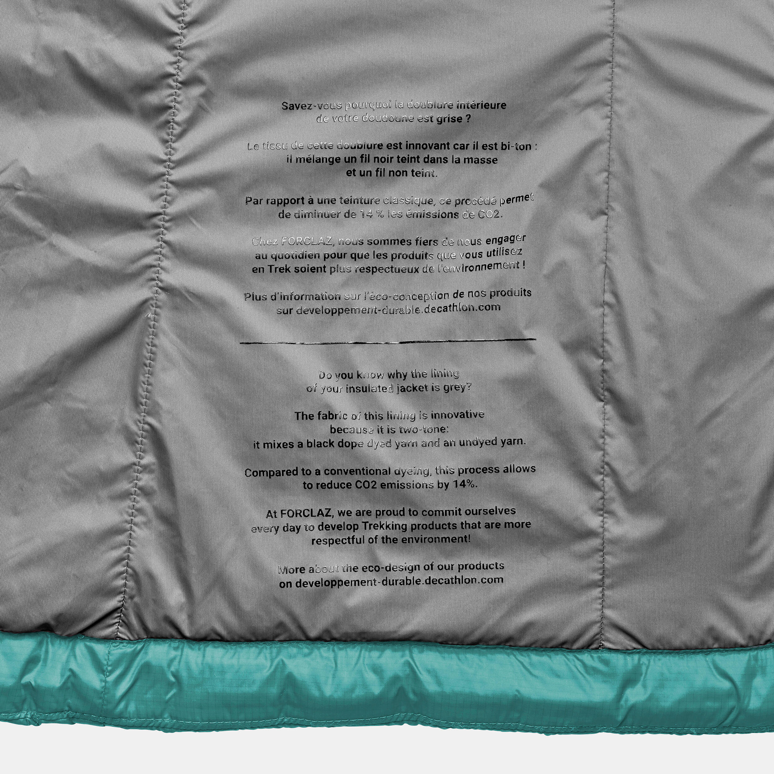 Women’s Padded Winter Jacket – MT 100 Turquoise - Grey-blue - Forclaz ...