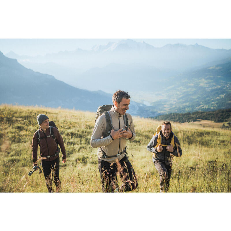 QUECHUA - Polar Drumeție la munte mh500 Light Bej Bărbați | Decathlon