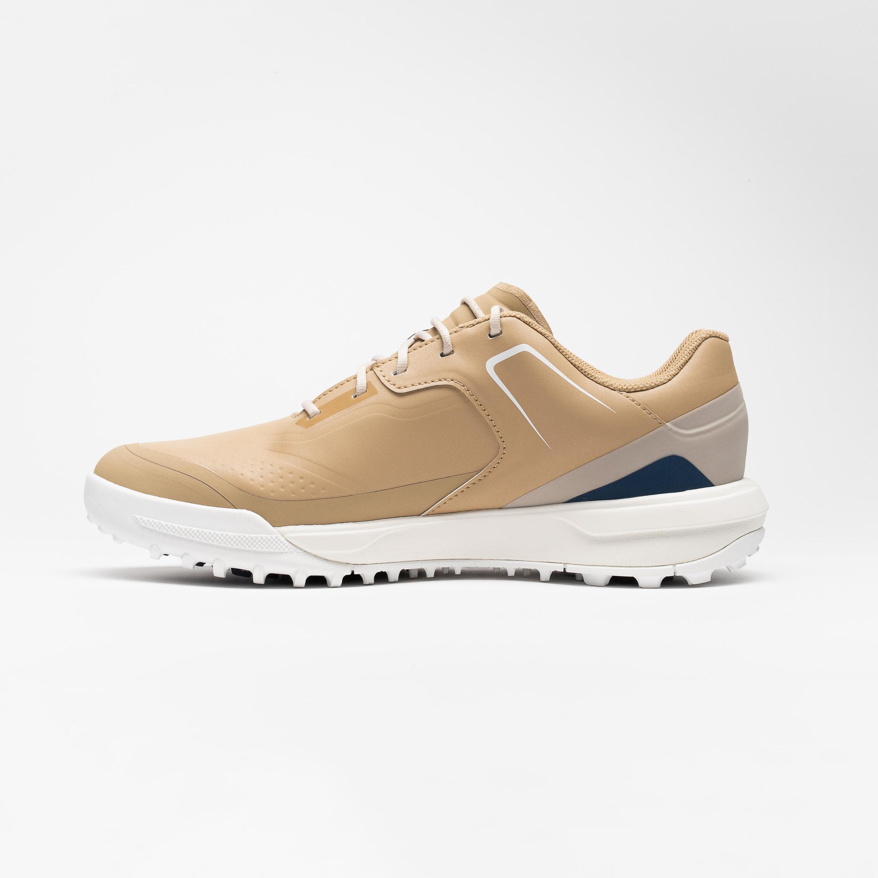 Men's Waterproof Golf Shoes - MW 500 Beige INESIS | Decathlon