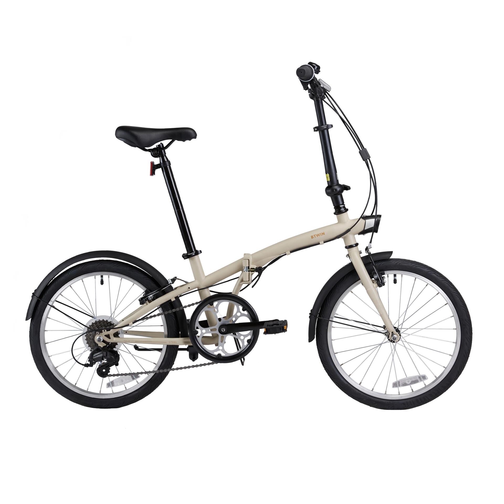 Folding Bike Tilt 120 ADJ 20 inch 6 speed - Beige