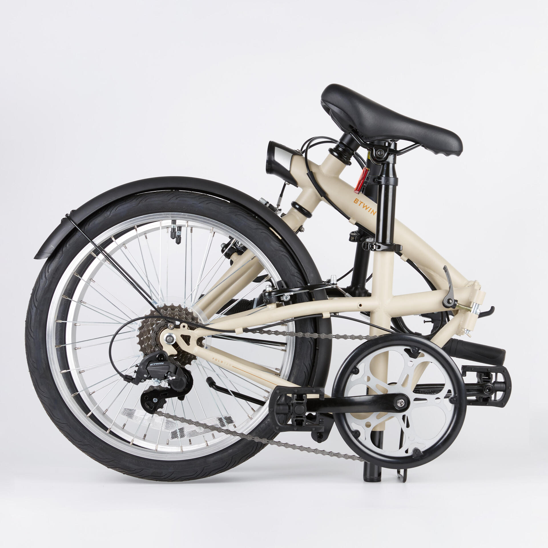 Folding Bike Tilt 120 ADJ 20 inch 6 speed - Beige