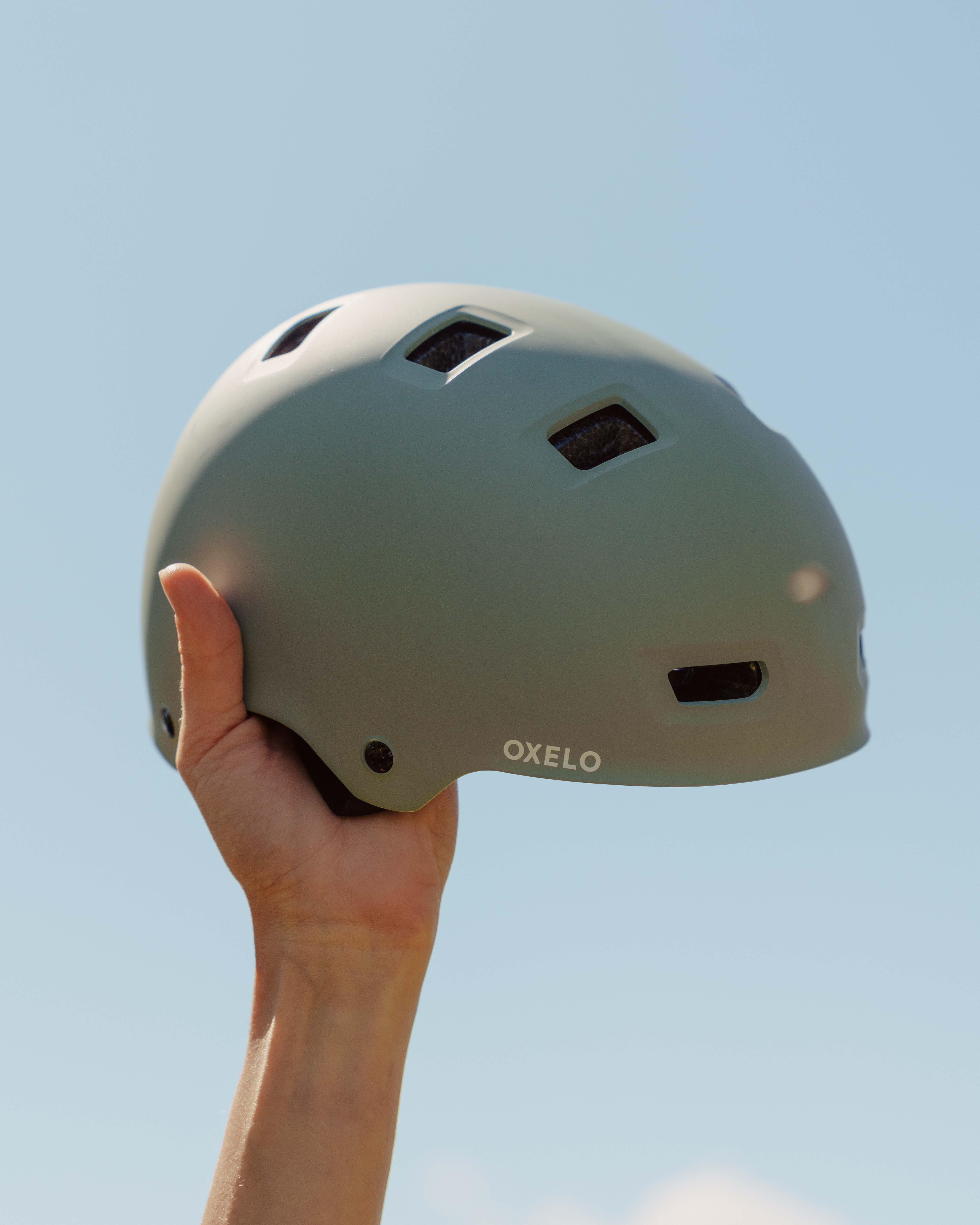 Adjustable Skate Helmet - MF 500 Green - Verdigris - Oxelo - Decathlon